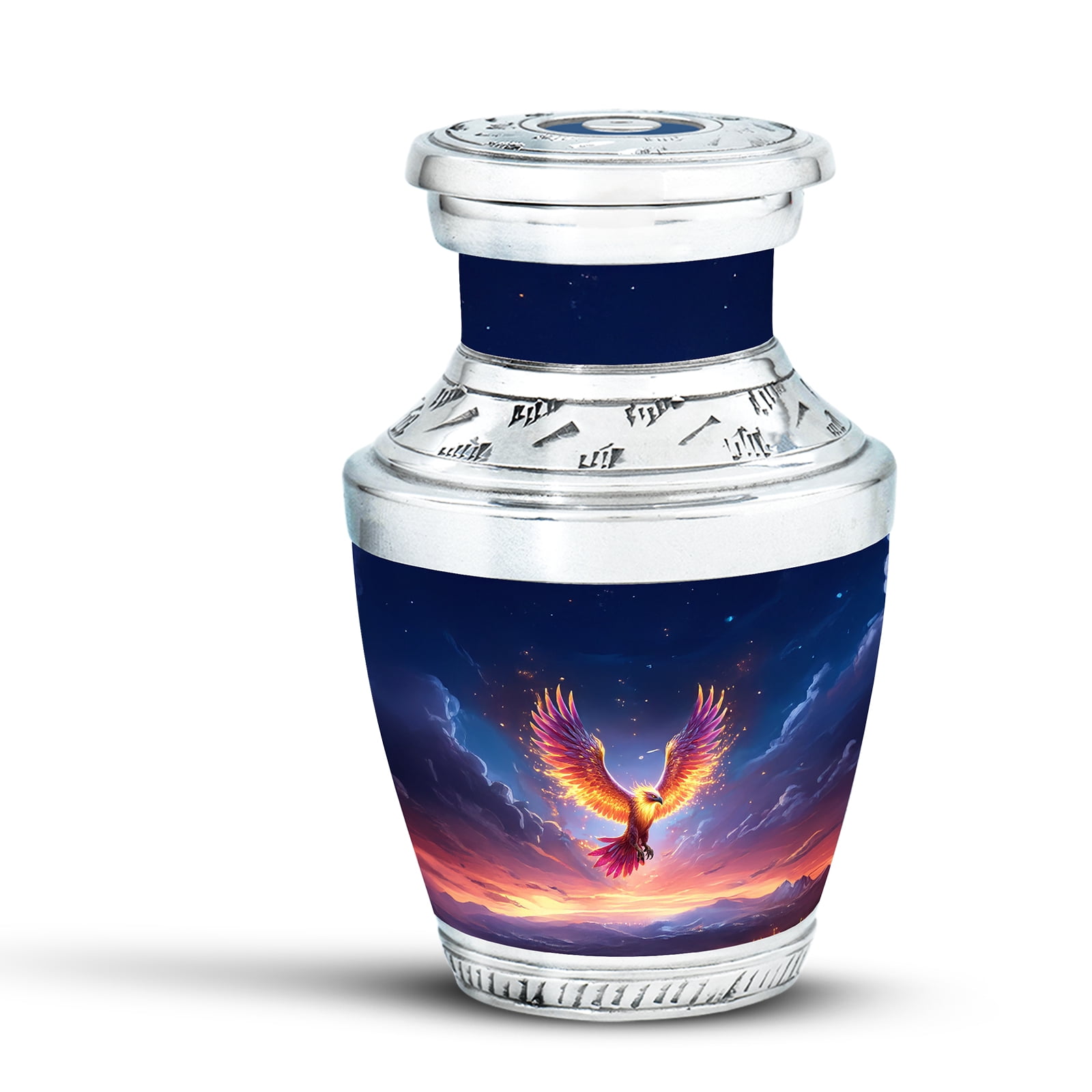 KARYLIZ Radiant Phoenix in Twilight Sky Funeral Keepsake Urns, Midnight ...