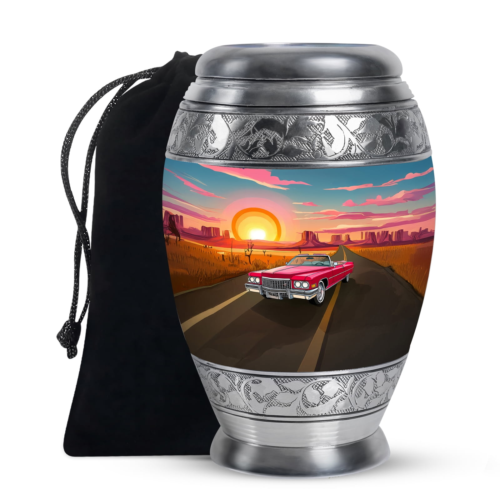 KARYLIZ Red Car Funeral Urns For Male, Cremation Urns for Human Ashes ...