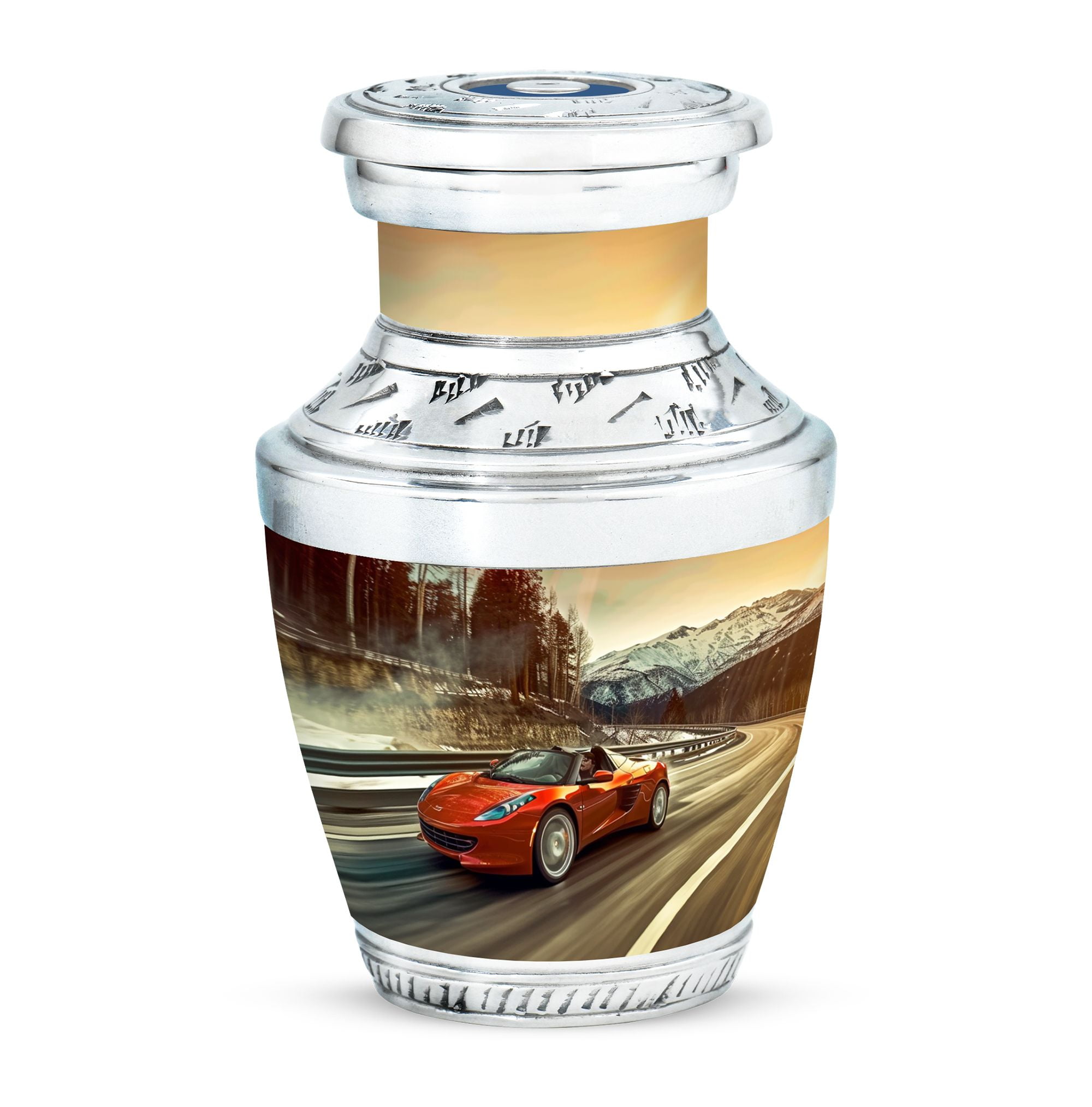 KARYLIZ Red Car Urn For Ashes For Men - Small Cremation Urns For Human ...