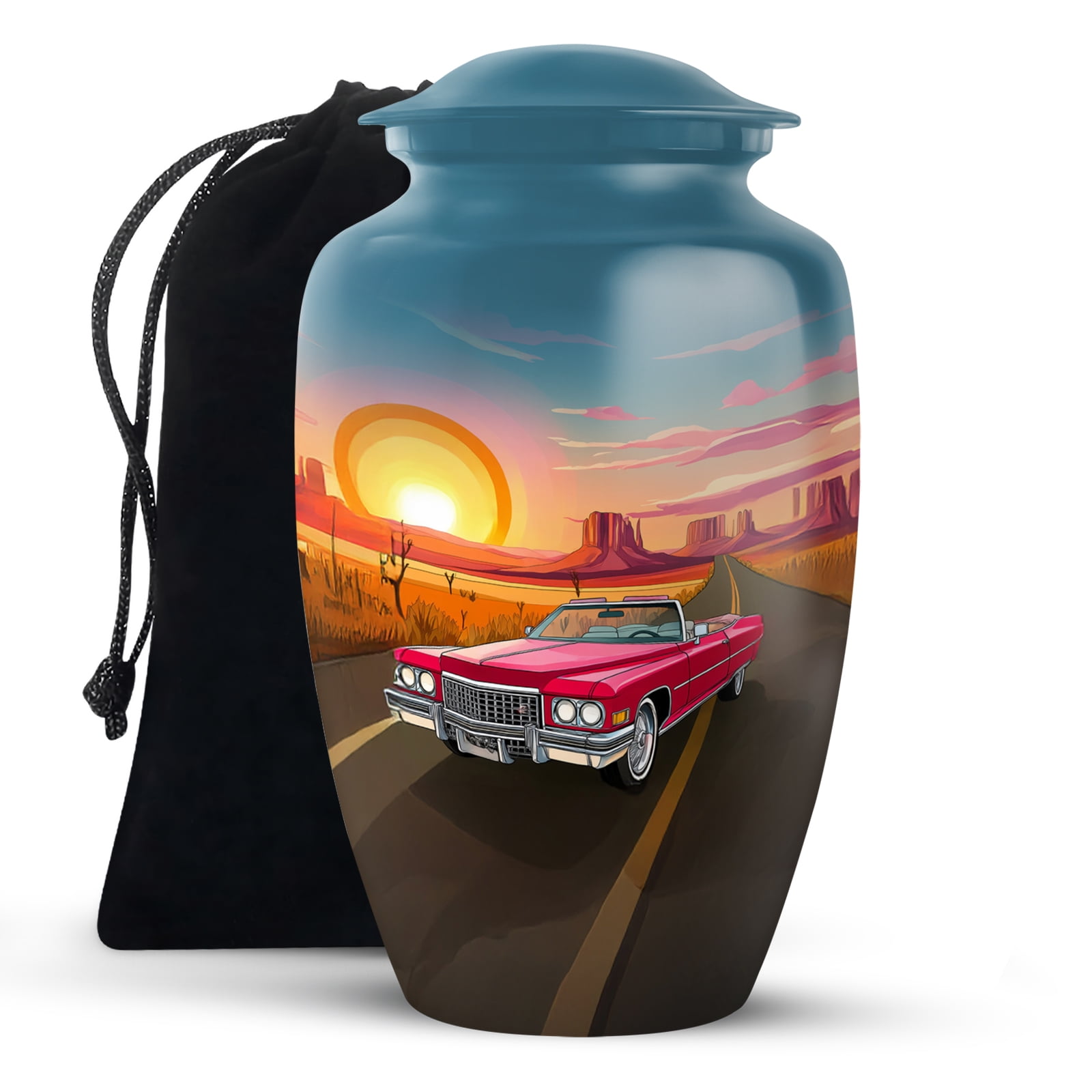 KARYLIZ Red Car Urns For Human Ashes Adult Man, Funeral Cremation Urns ...