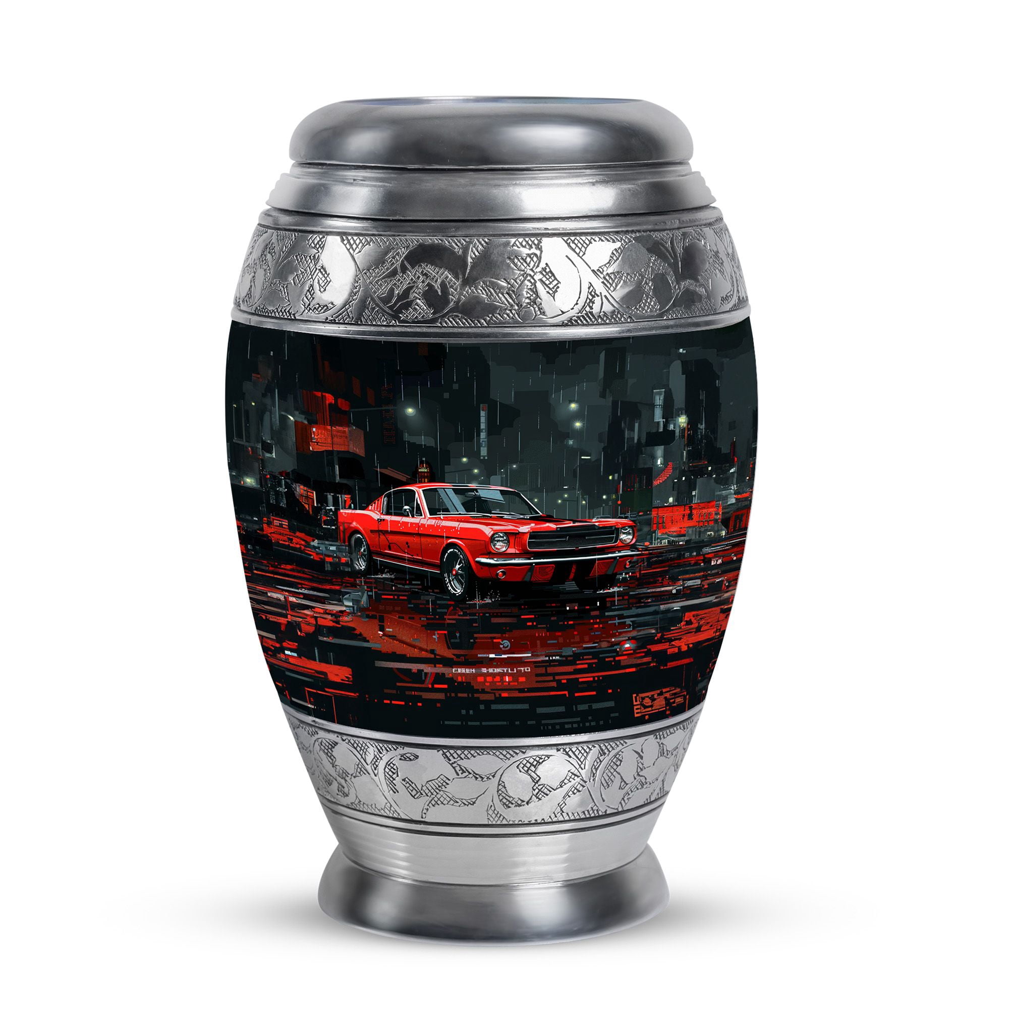 KARYLIZ Red Classic Car Urn For Ashes For Adult Humans Men - Cremation ...
