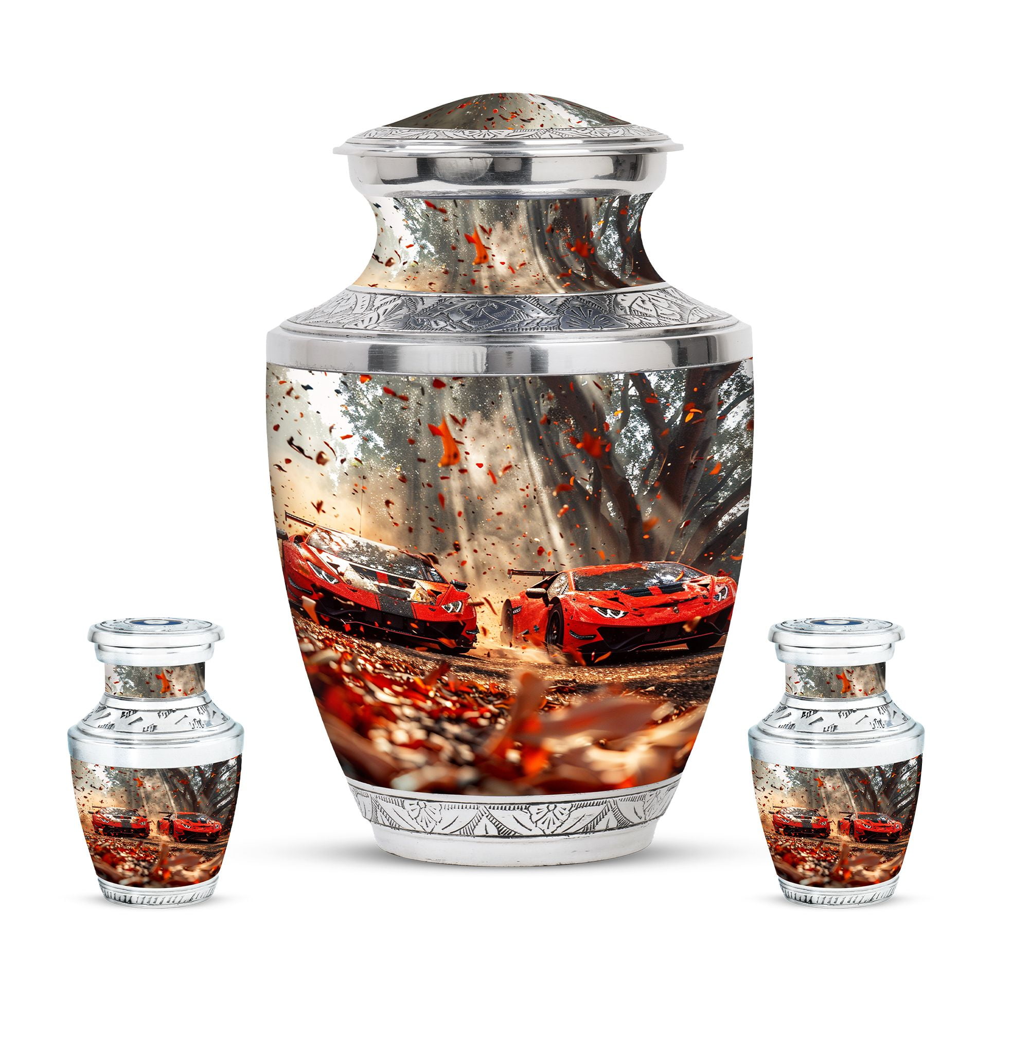 KARYLIZ Red Racing Car Large Urn For Ashes Adult Male & Female ...