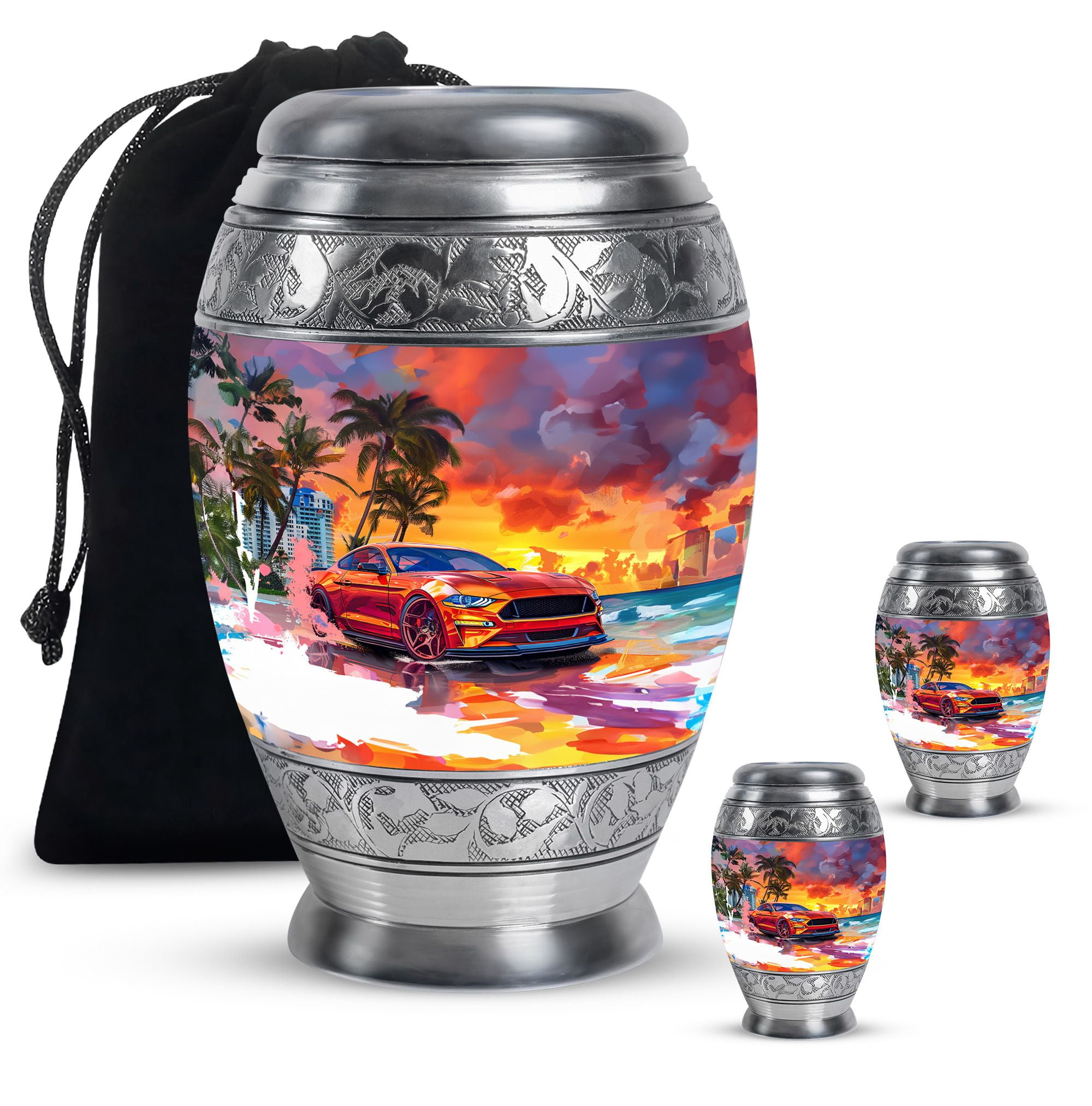 KARYLIZ Red Racing Car Large Urns For Human Ashes Adult Male - Ash ...