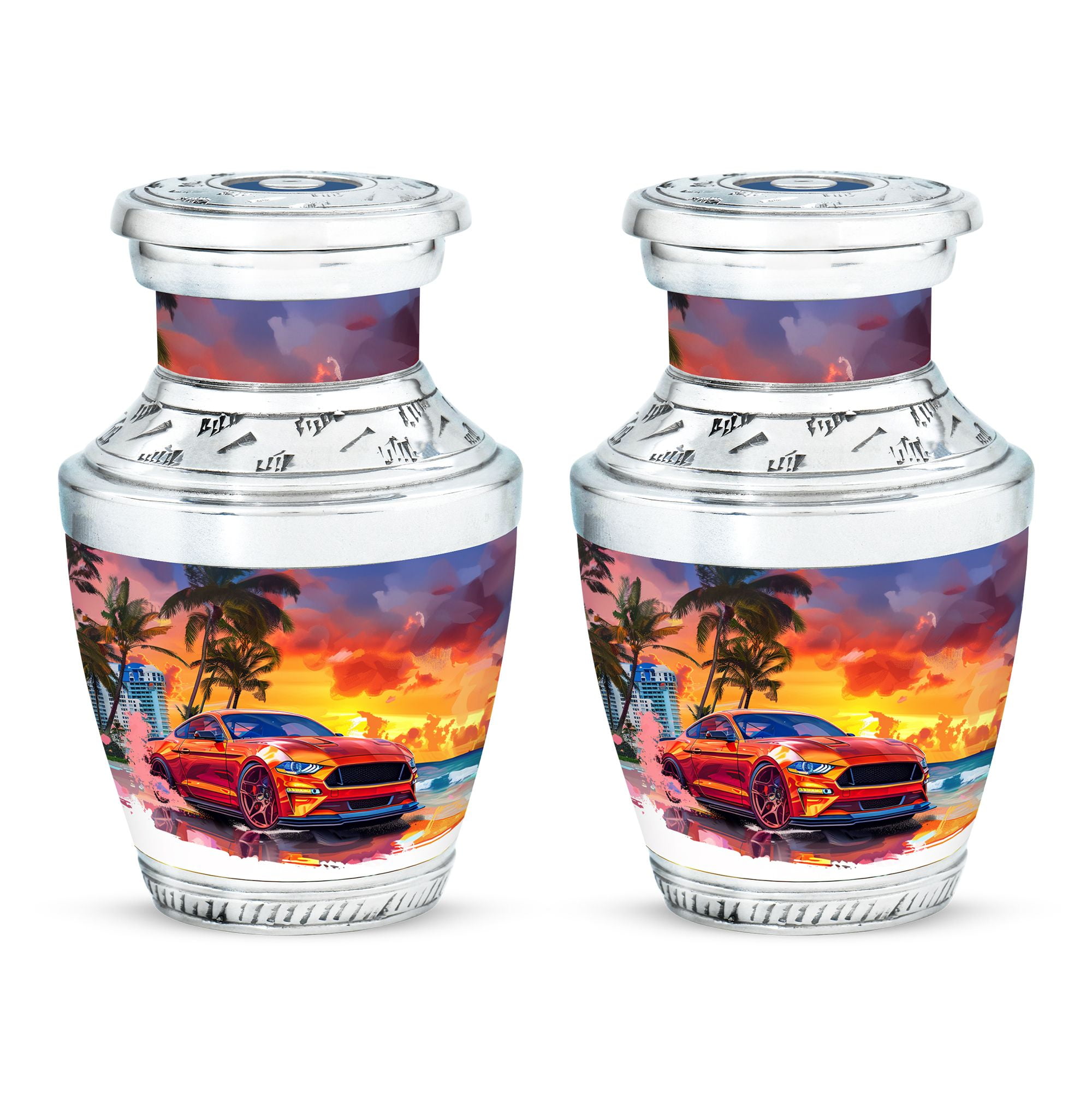 KARYLIZ Red Racing Urn for Ashes for Women - Urns for Ashes Adult Male ...