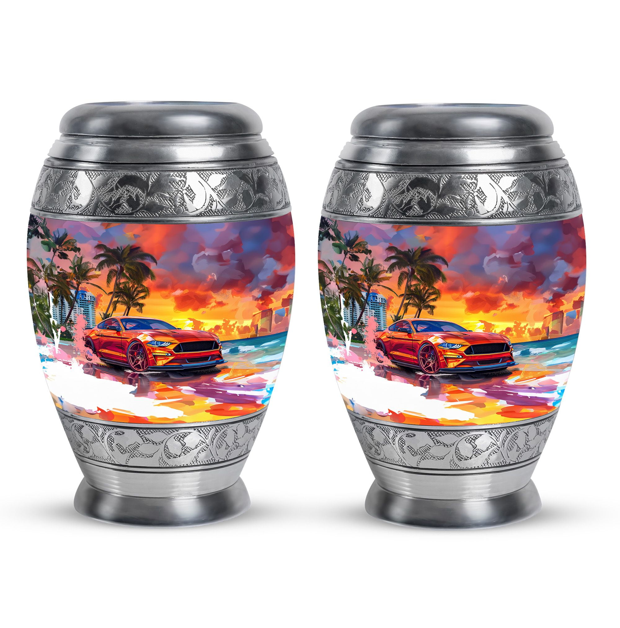 KARYLIZ Red Sports Car Small Urns For Human Ashes Keepsake - Tiny Urns ...