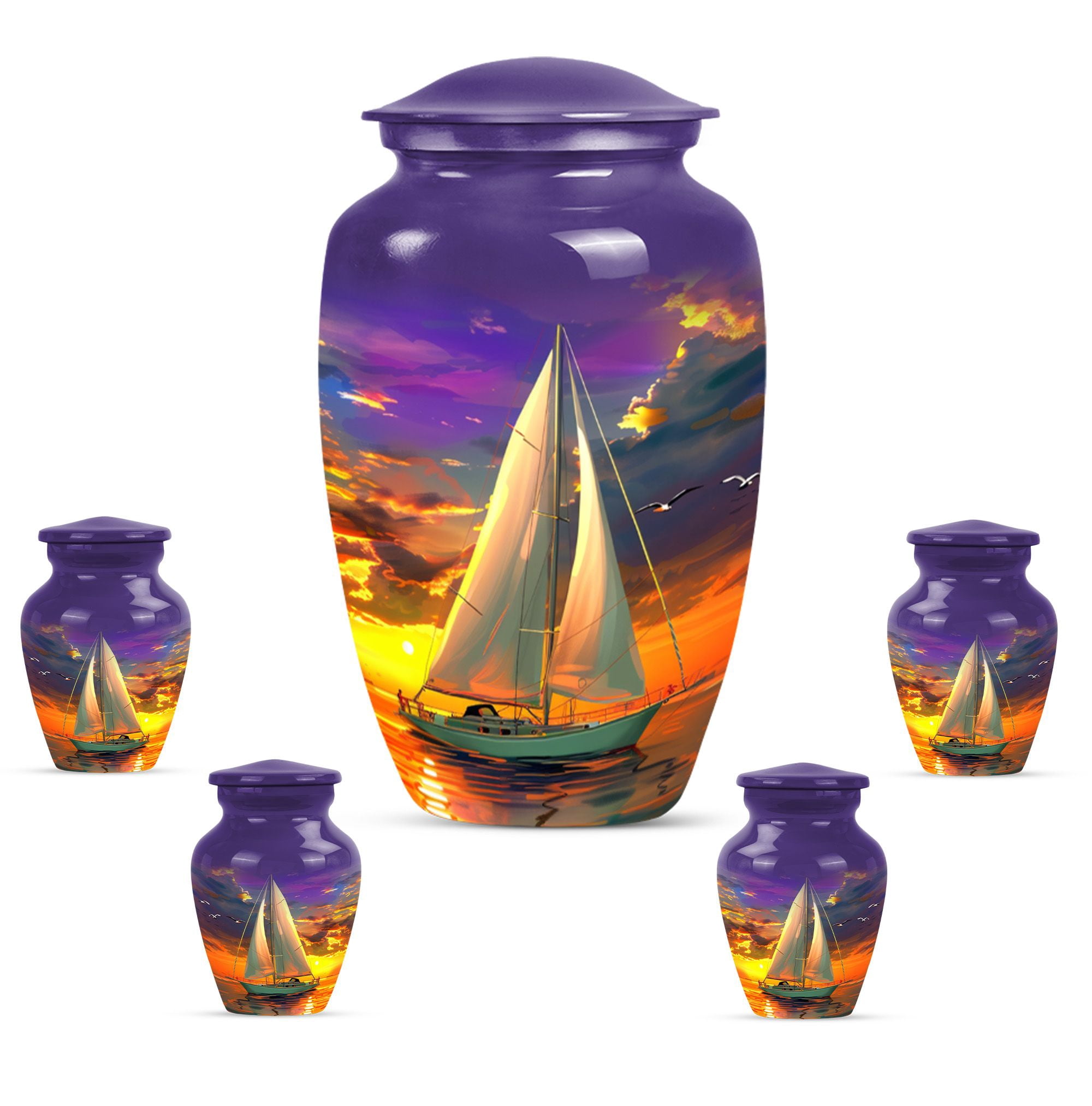 KARYLIZ Sail Boat Urn For Ashes Adult Male & Female - Keepsake Urns For ...