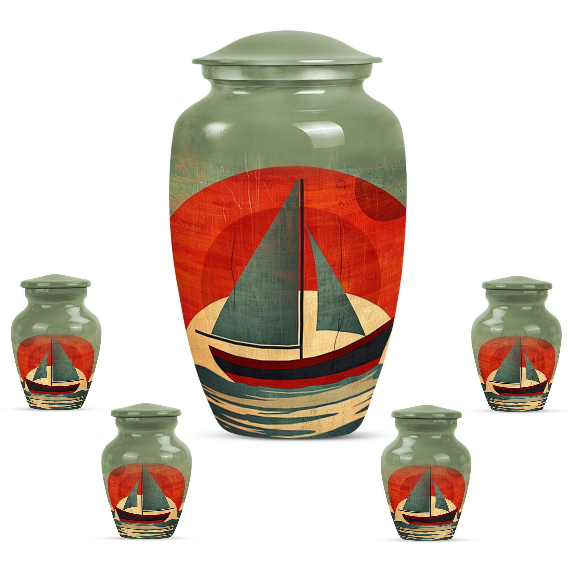 KARYLIZ Sail Boat Urns For Human Ashes Adult Man - Small Urns For Human ...