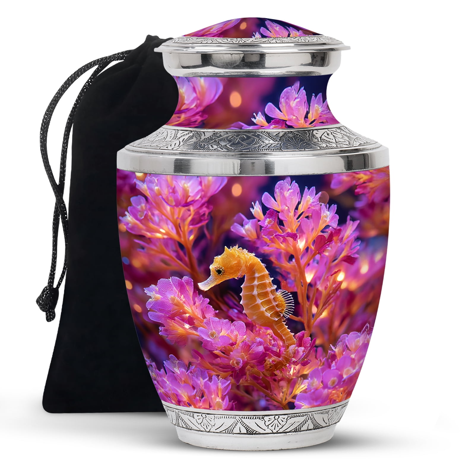 KARYLIZ Sea Horse Cremation Urn For Ashes Adult Male - 10 Inch Urn For ...