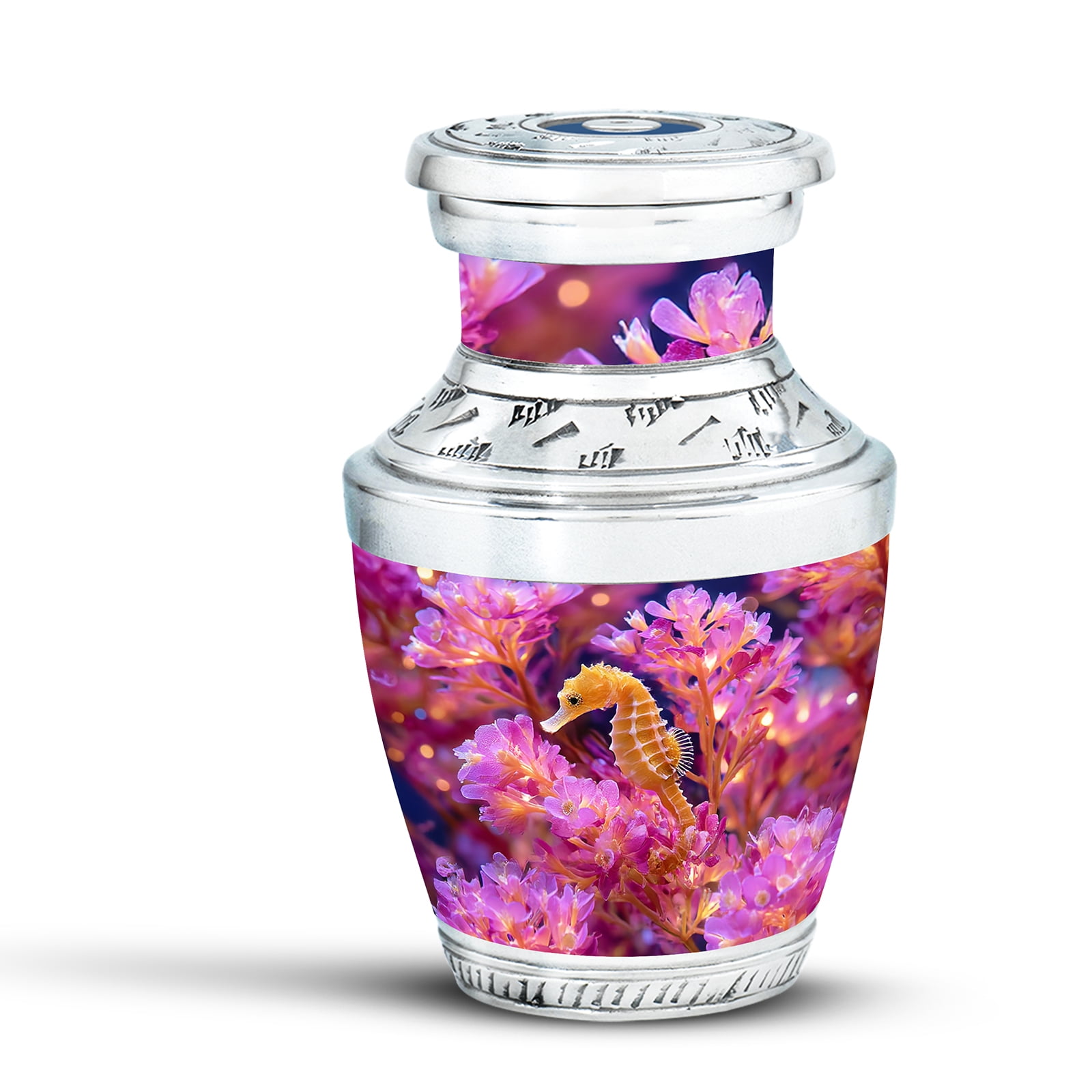 KARYLIZ Sea Horse Cremation Urn For Ashes Adult Male - 3 Inch Urn For ...