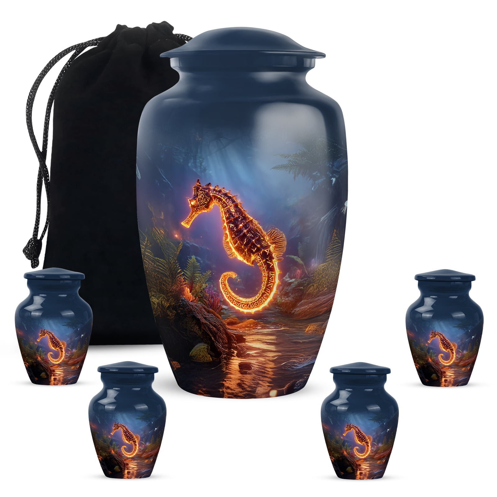 KARYLIZ Sea Horse Urn - Cremation Urn For Ashes Adult Male & Women ...