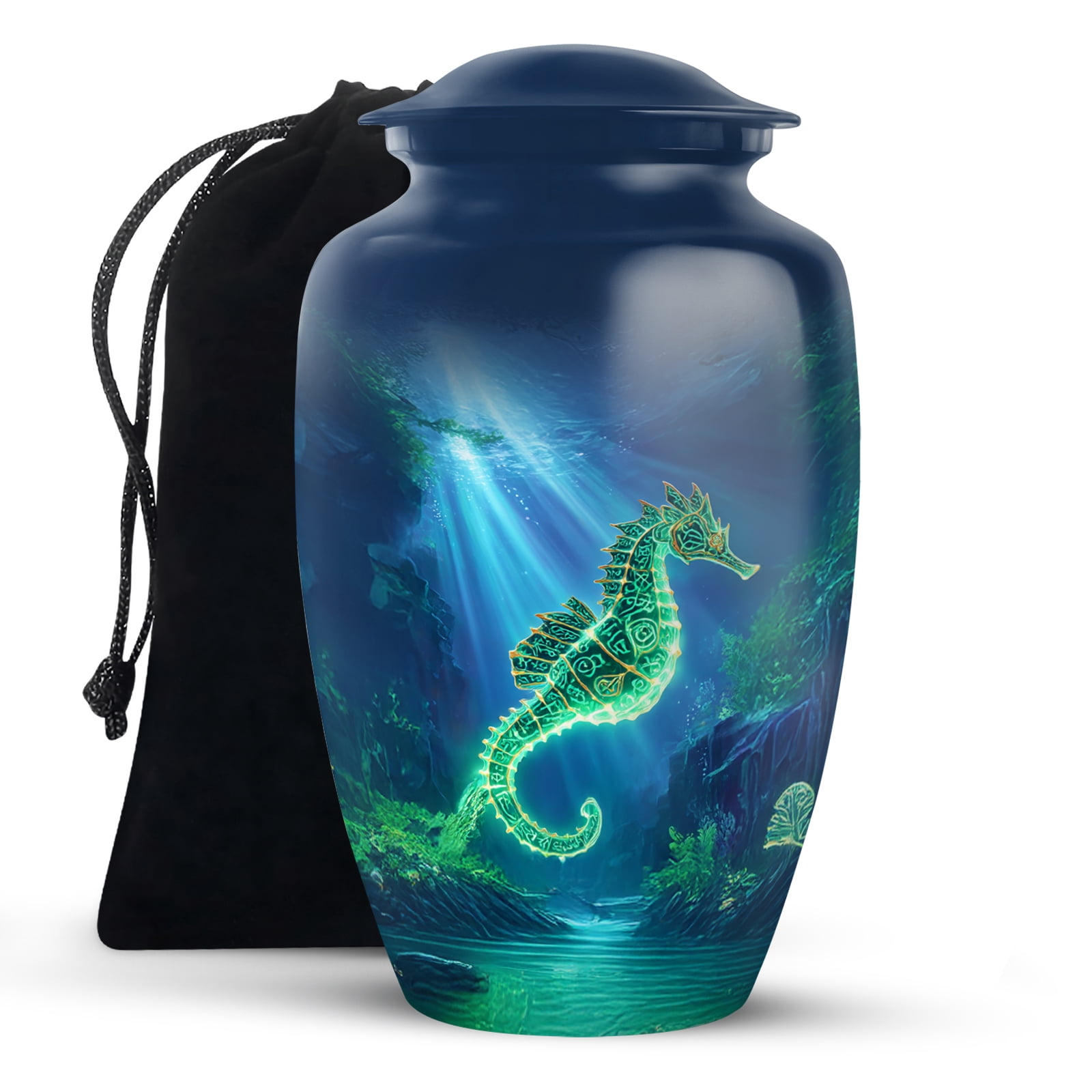 KARYLIZ Sea Horse Urn Human Ashes - Underwater Cavern Funeral Urn For ...