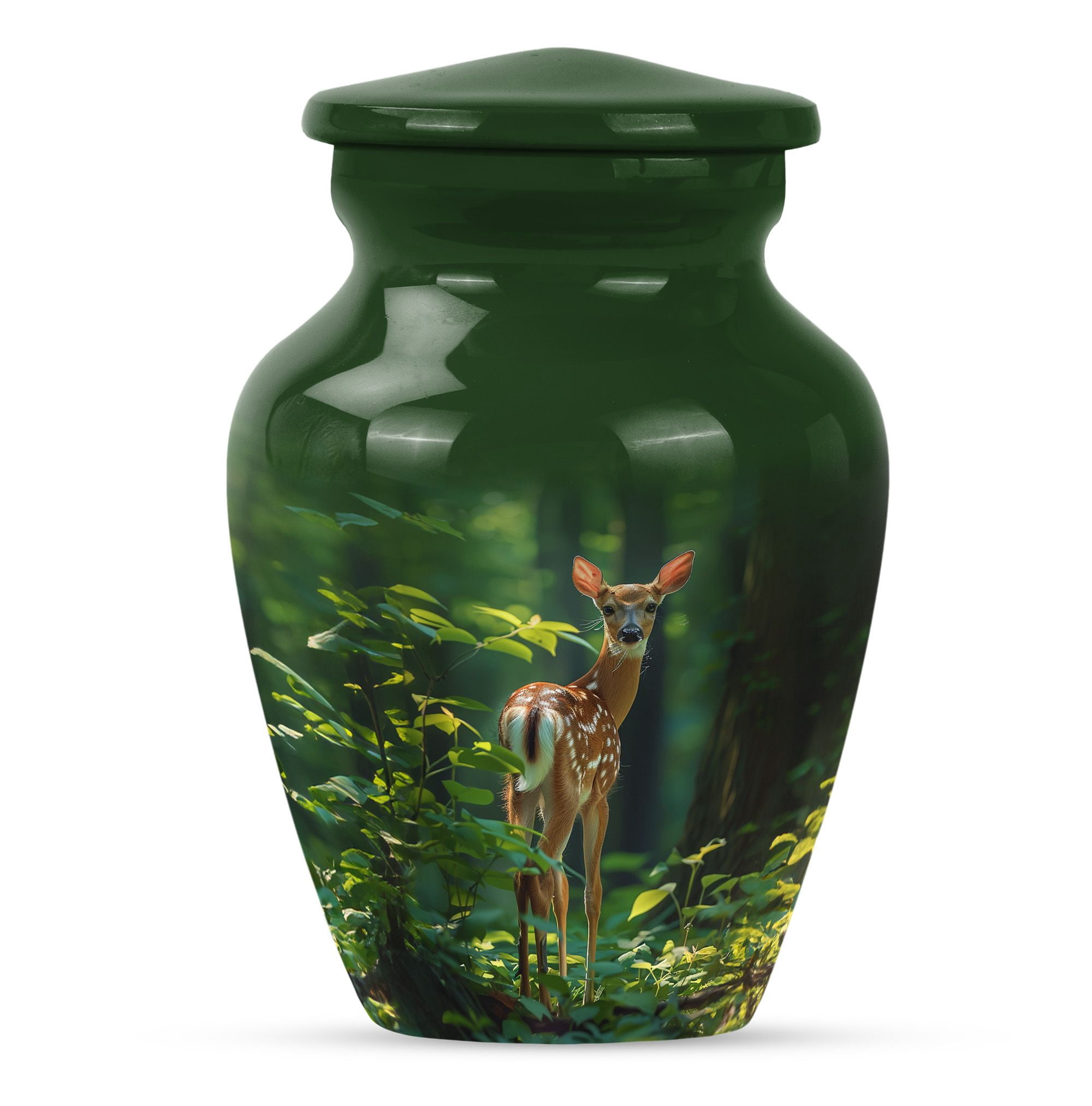 KARYLIZ Small Deer Urn - Green Urns For Human Ashes Adult Female ...