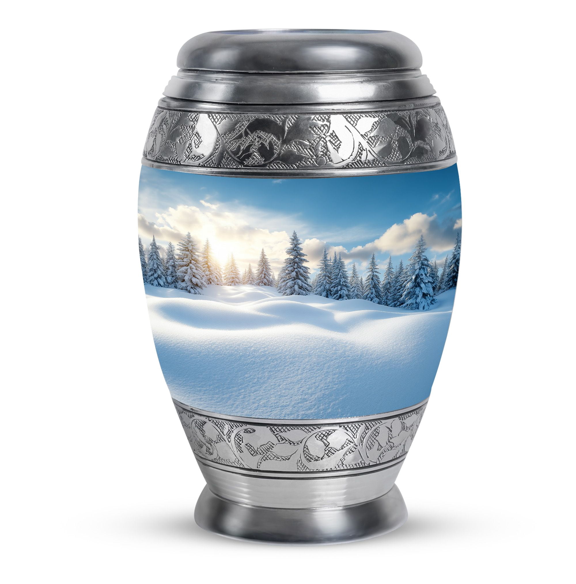 KARYLIZ Snowcovere Funeral Urns For Adult Ashes Men - Large Funeral Urn ...
