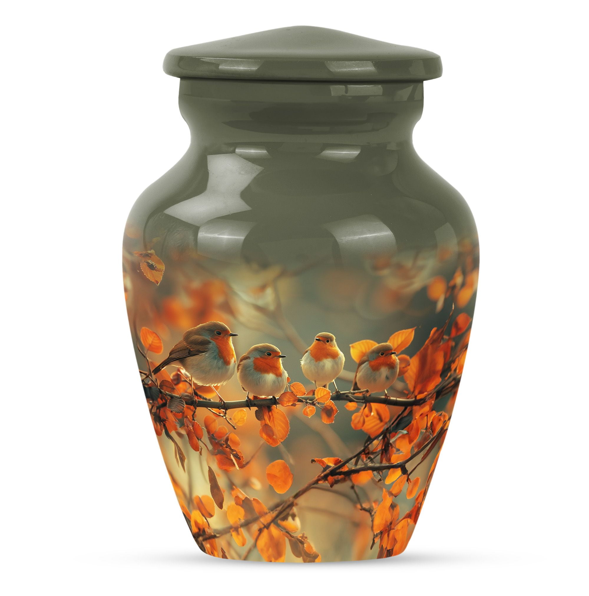 KARYLIZ Sparrow Urn - Green Large Urns For Human Ashes Adult Female ...