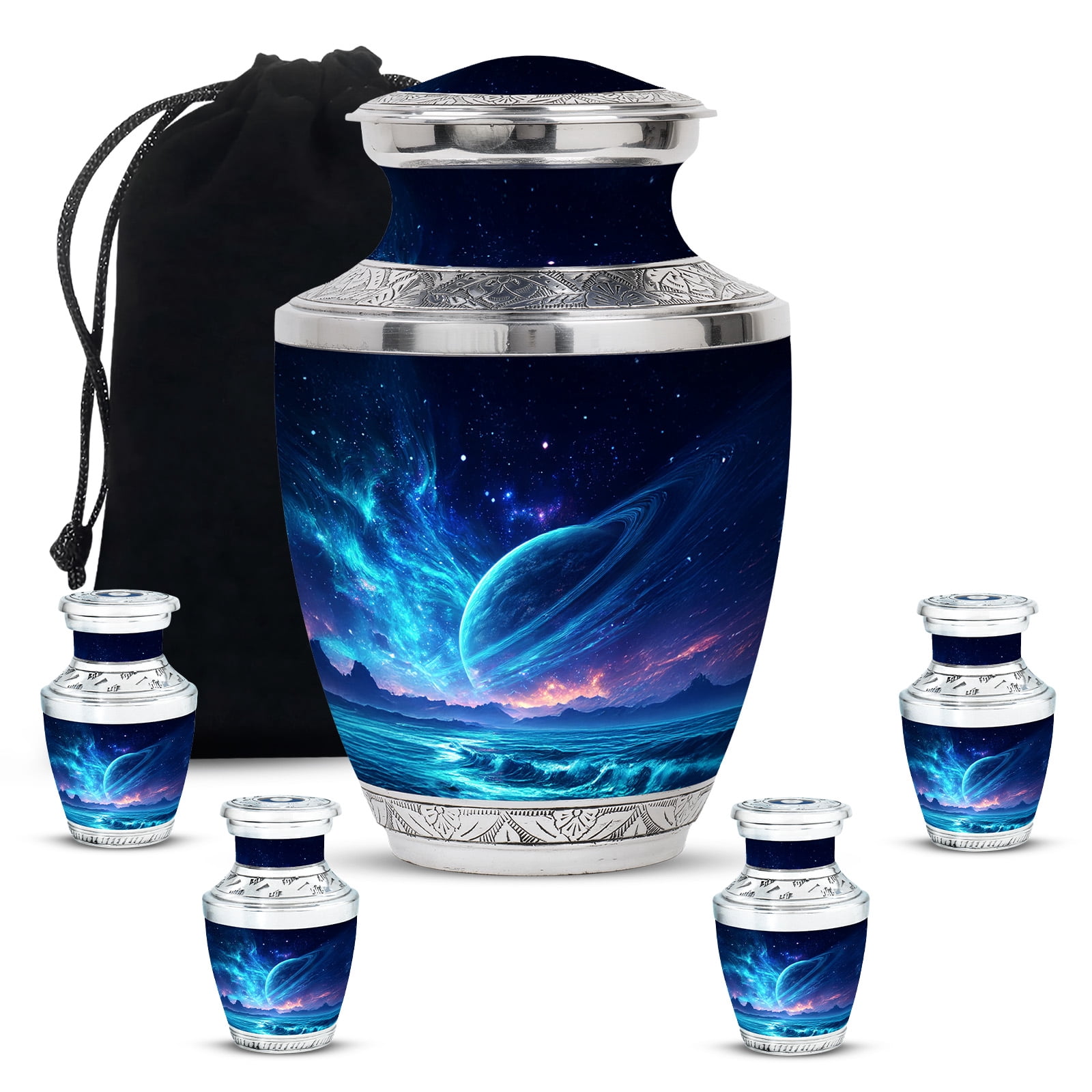 KARYLIZ Star Galaxy Cremation Urn for Ashes Human Adult - Funeral Urn ...