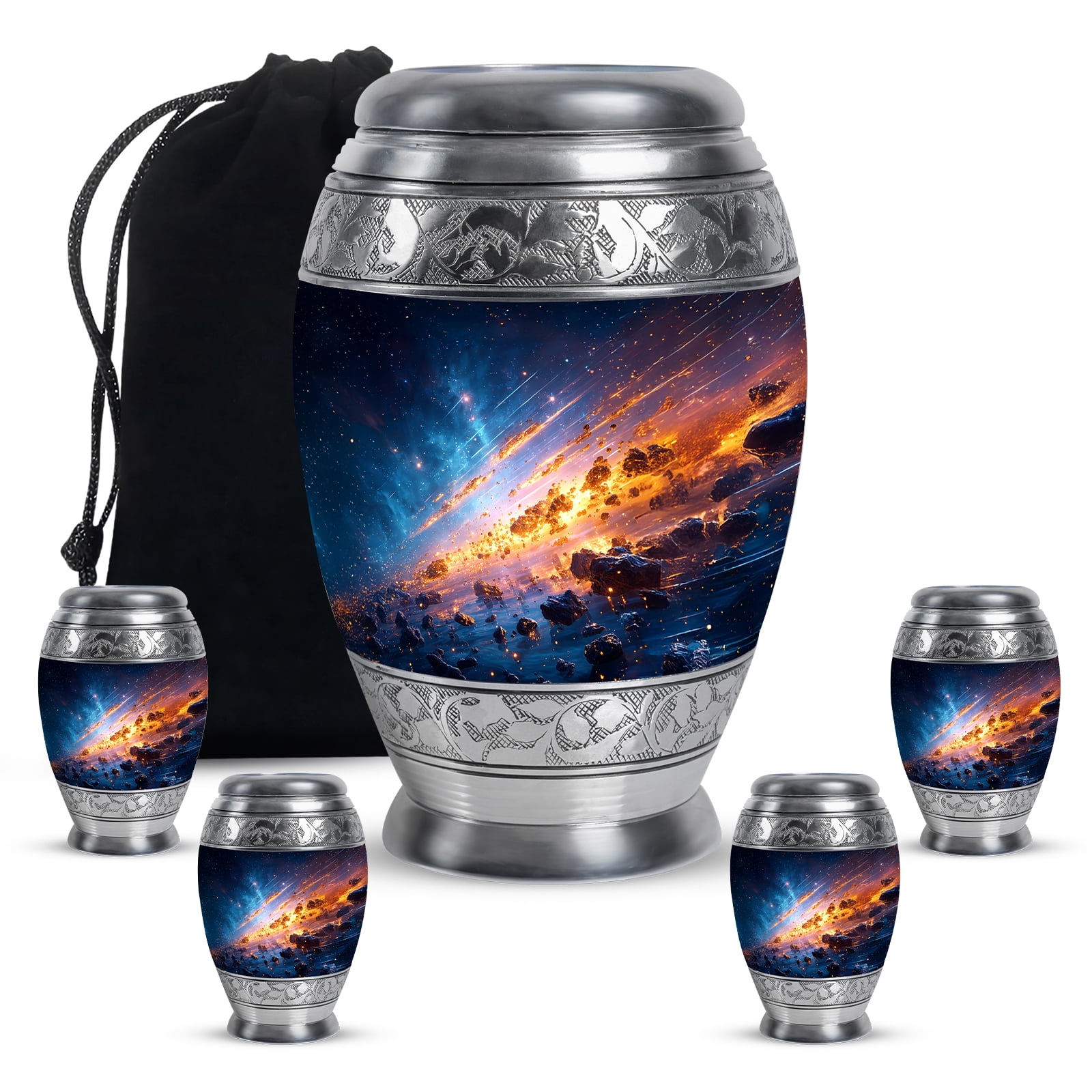 KARYLIZ Star Galaxy Cremation Urns For Adult Ashes, Mini Funeral ...
