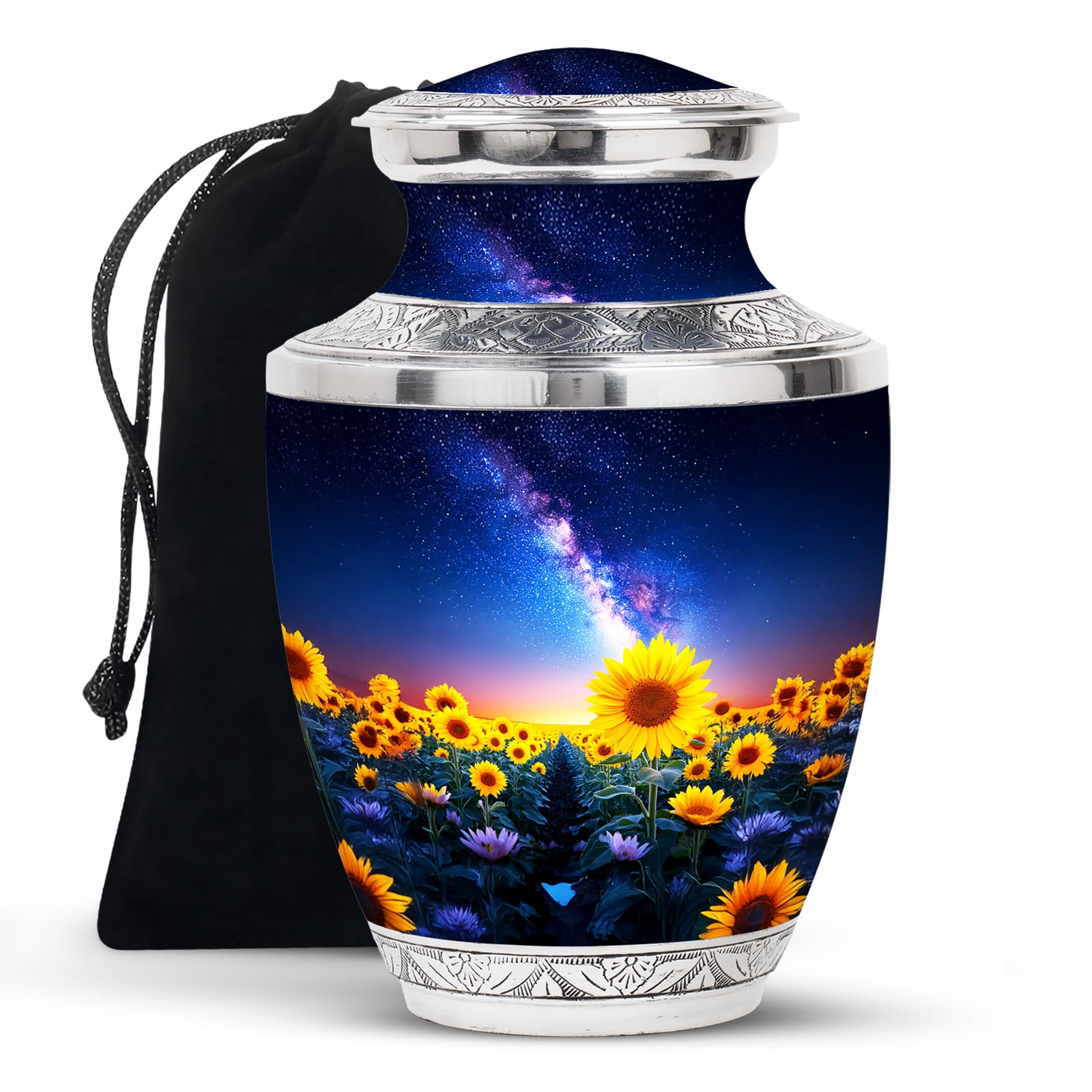 KARYLIZ Sunflower Cremation Urns For Human Ashes Adult Man - Memorial Funeral Urns For Human ...