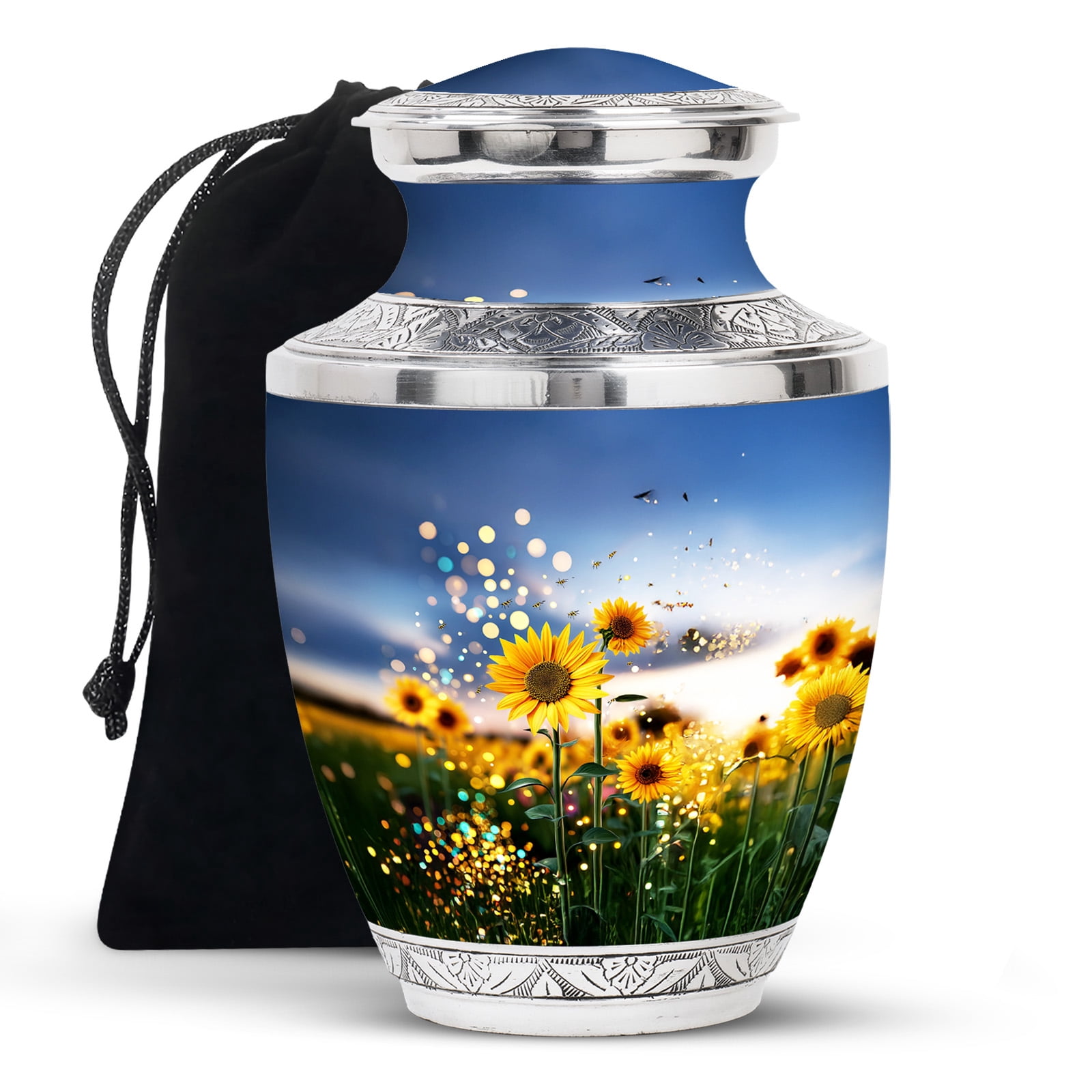 KARYLIZ Sunflower Urn For Ashes Adult Male - Urns For Human Ashes Adult ...