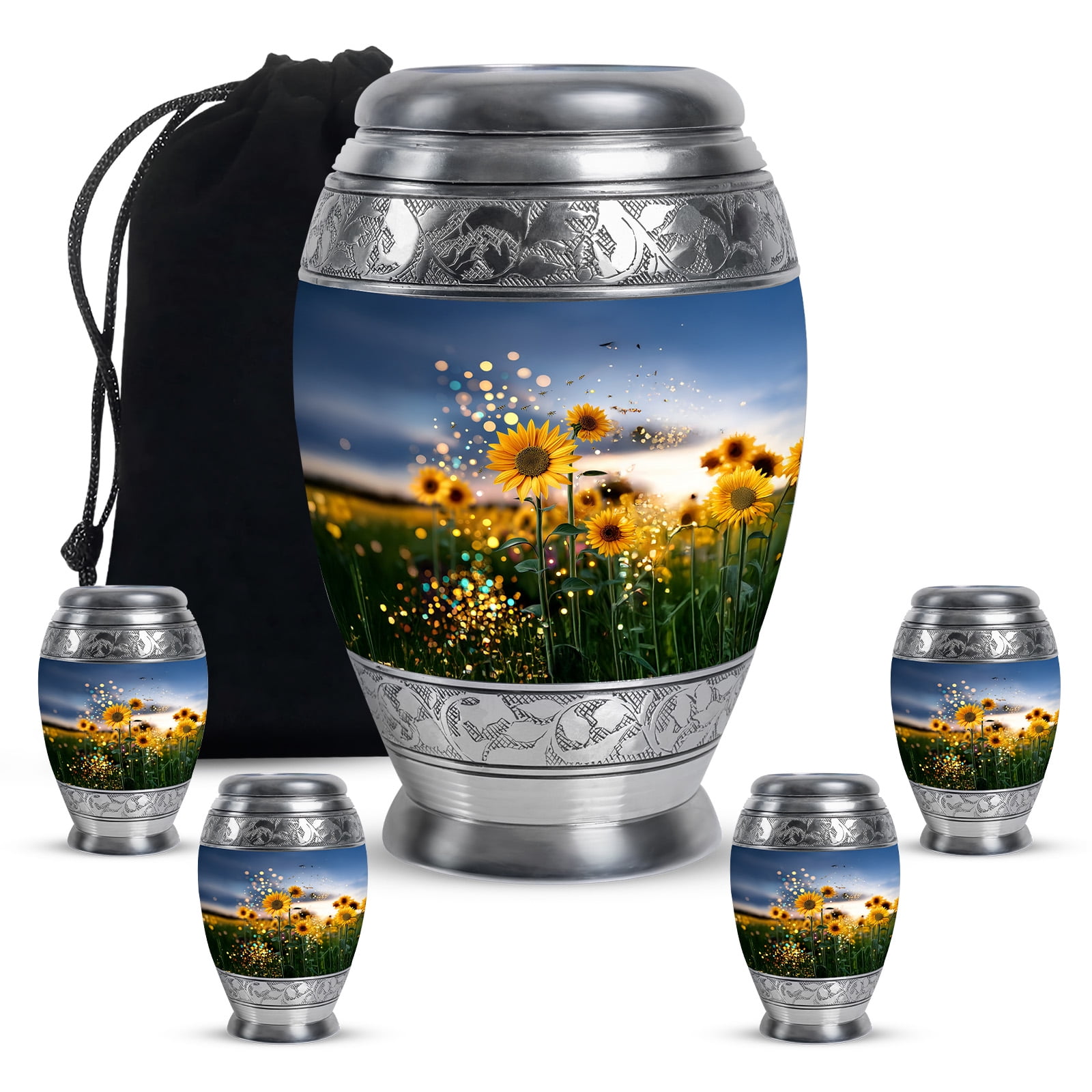 KARYLIZ Sunflower Urns - Funeral Urns For Adult Ashes Men - Cremation ...