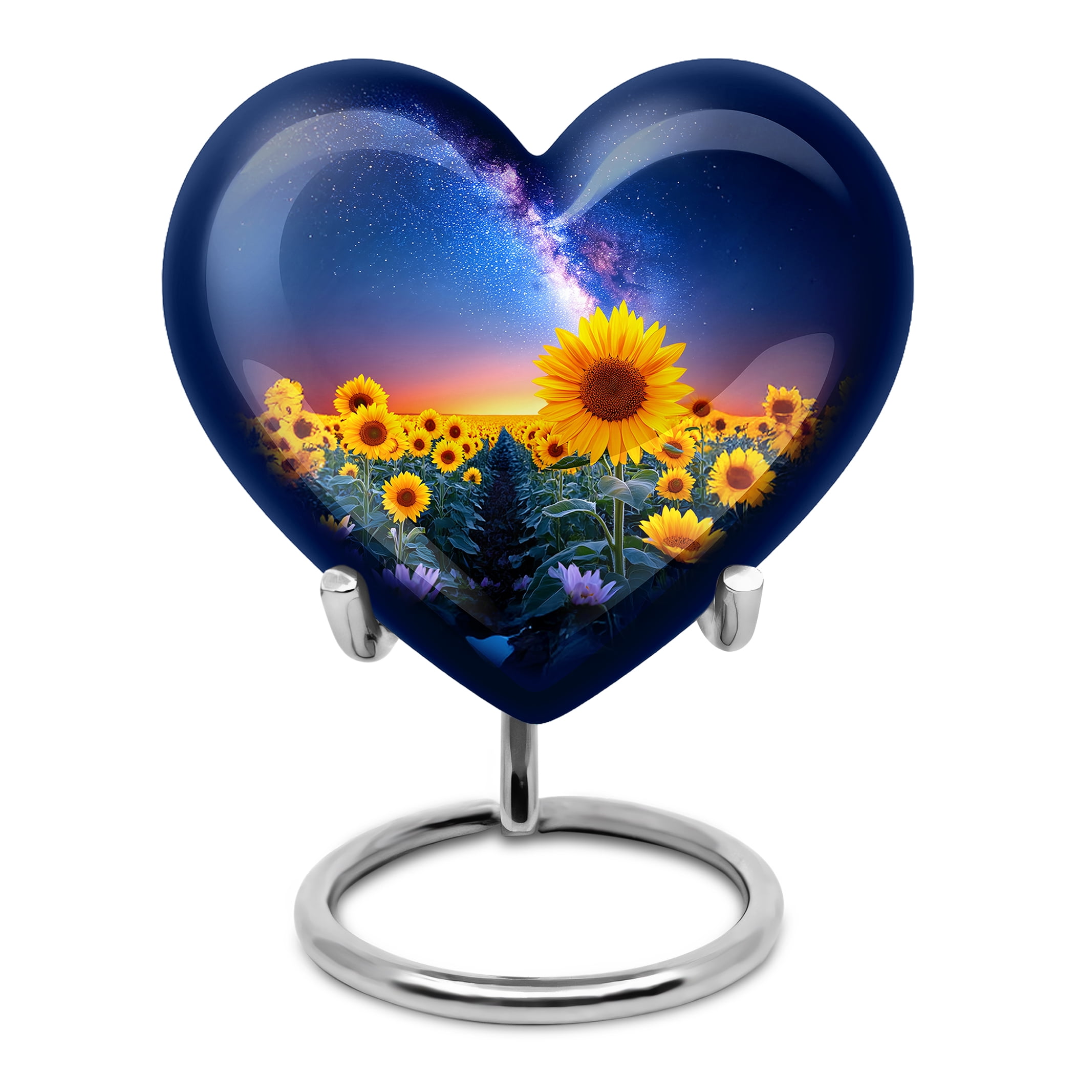 KARYLIZ Sunflower Urns for Human Ashes Adult Man - Mini Heart Urn for ...