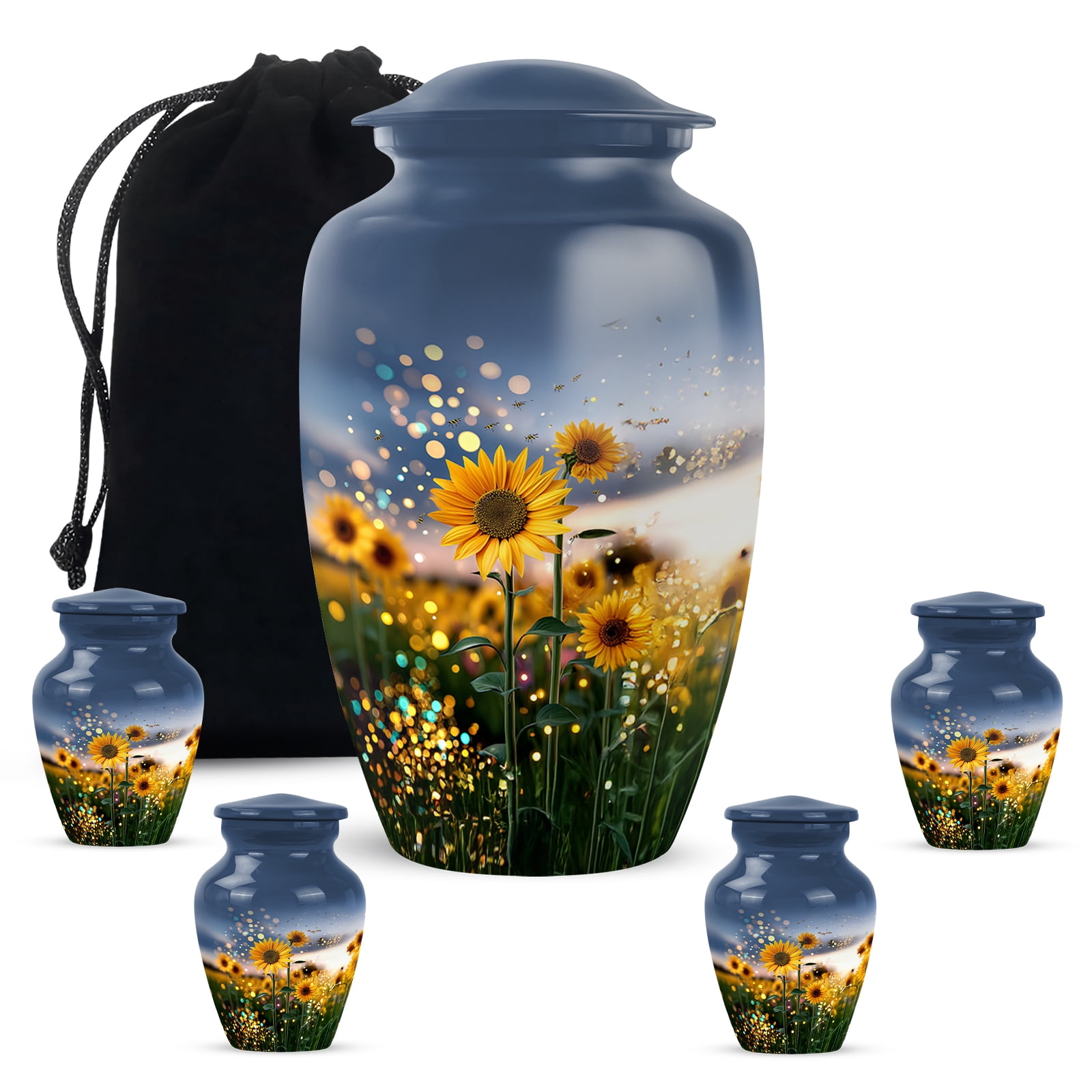 KARYLIZ Sunflower Urns For Human Ashes - Burial Urns For Adult Human ...
