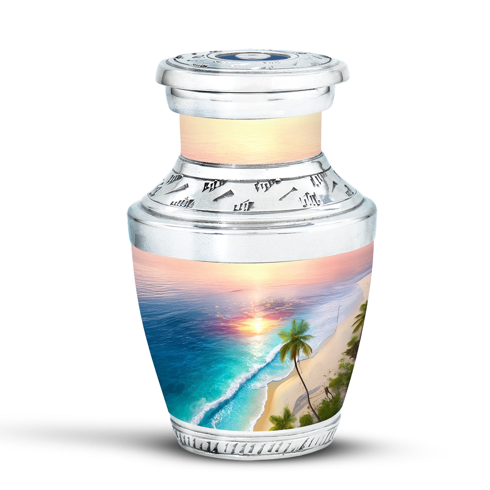 KARYLIZ Sunset Beach Urns For Human Ashes Adult Female, 3 Inch, Mini ...