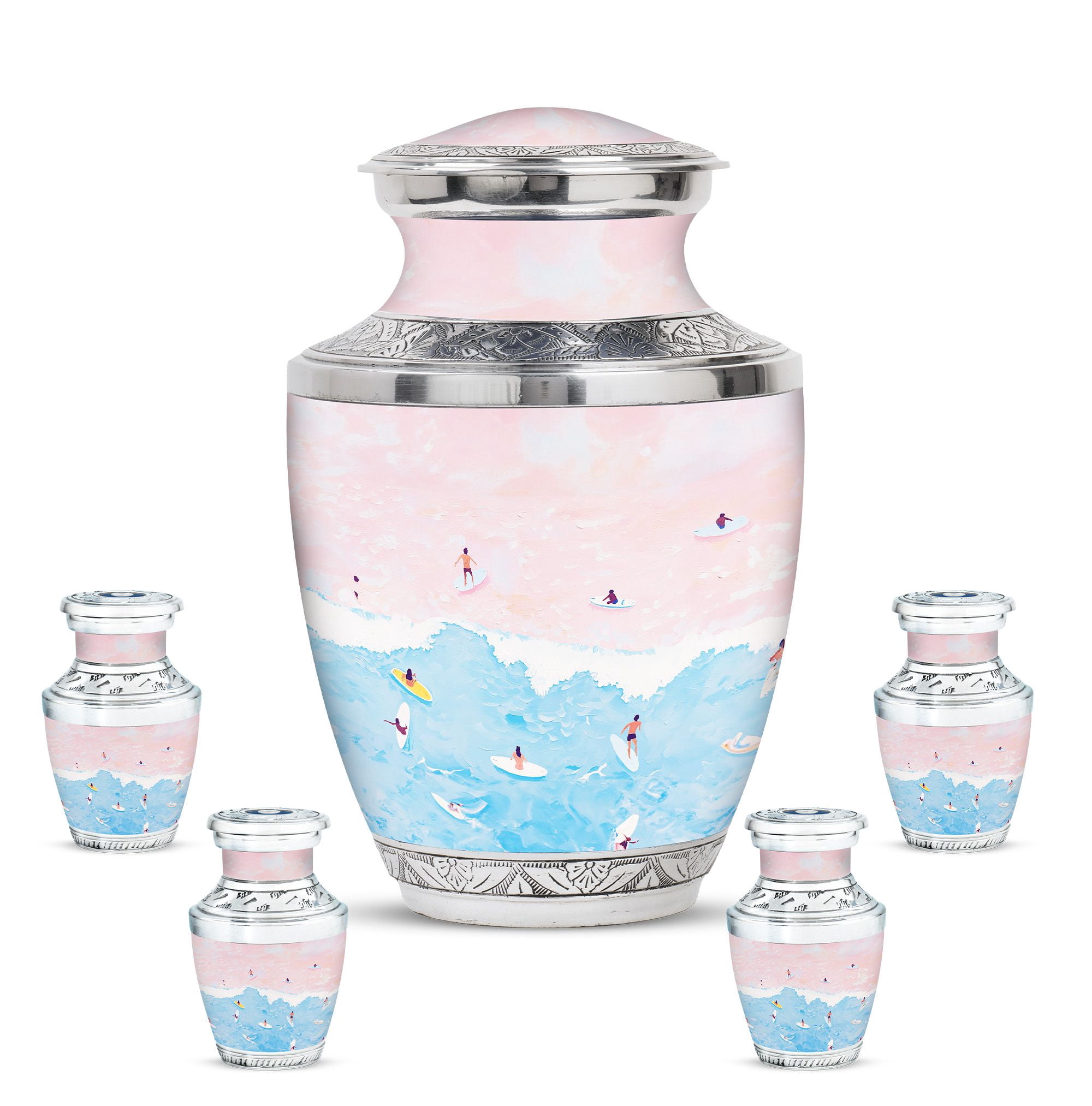 KARYLIZ Surf Culture Urn For Ashes For Women - Mini Urns For Mom & Dad ...