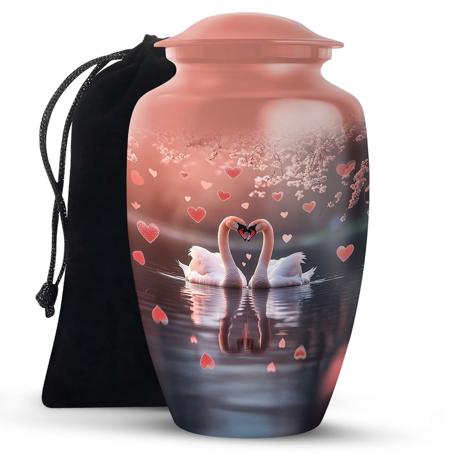 KARYLIZ Swan Large Cremation Urn for Adult Men - Funeral Ashes ...