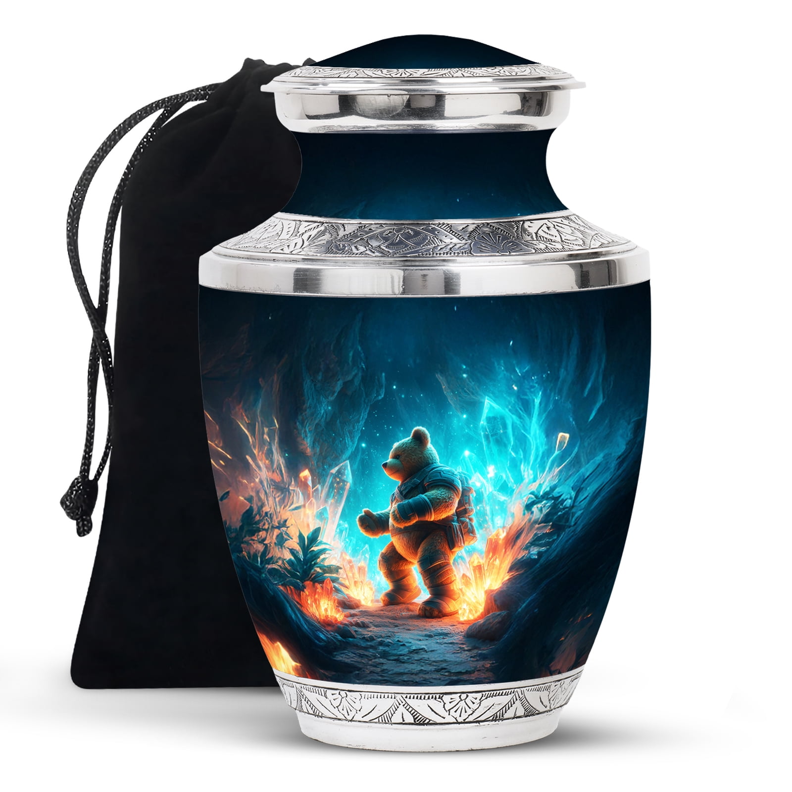 KARYLIZ Teddy Bear Urn For Ashes Adult Male, Urn for Ashes, Large Urns ...