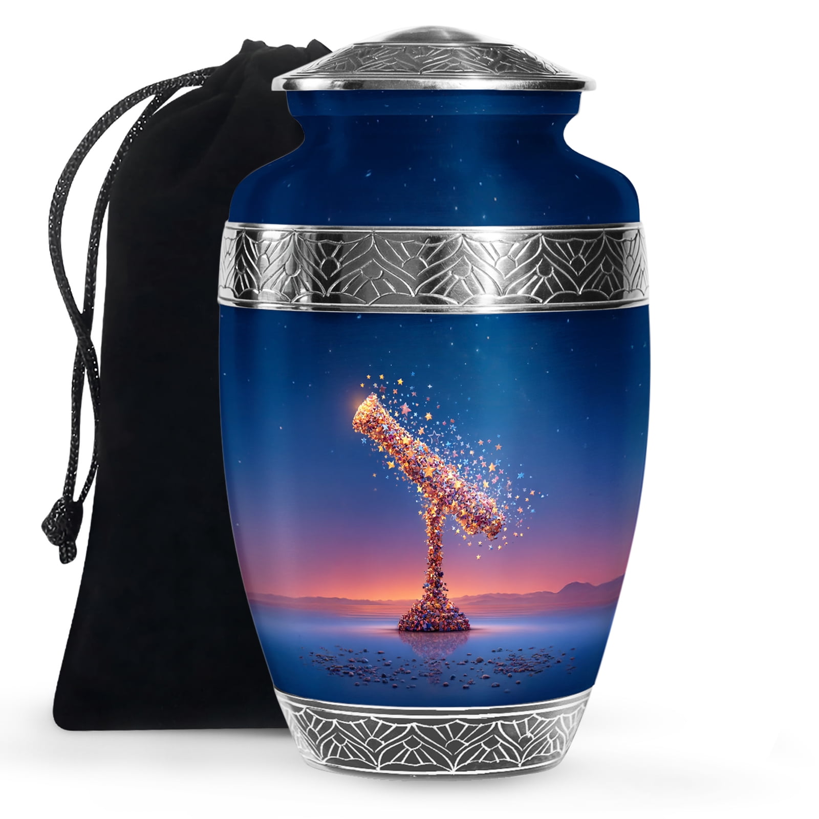 KARYLIZ Telescope Cremation Urn For Dad Or Mom - Cosmic Purple Burial ...