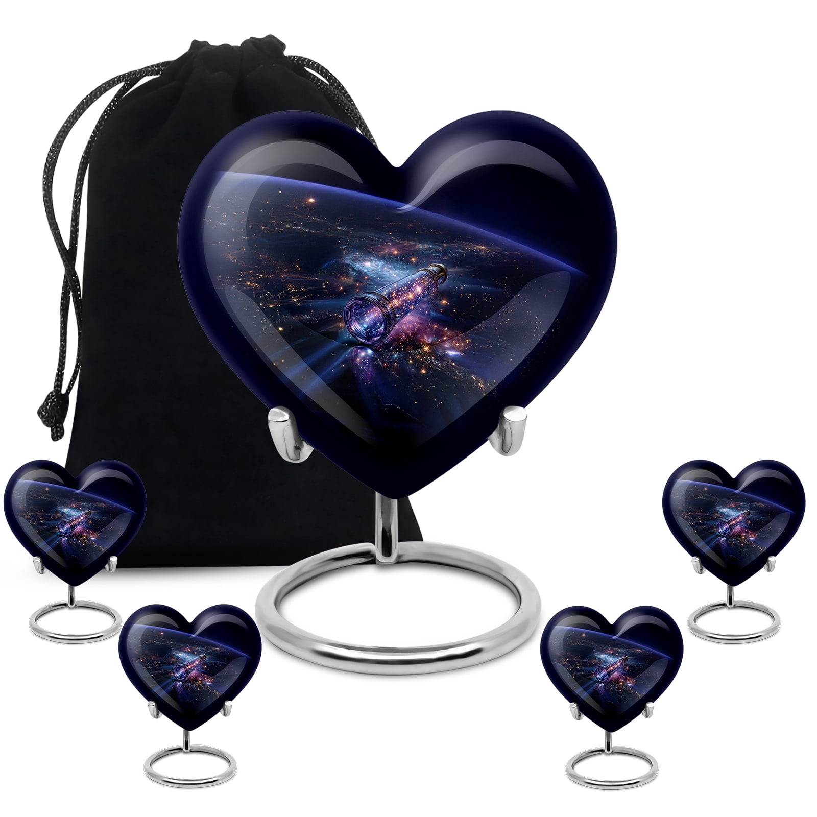 KARYLIZ Telescope Heart Shaped Urns For Ashes Adult Female Male ...