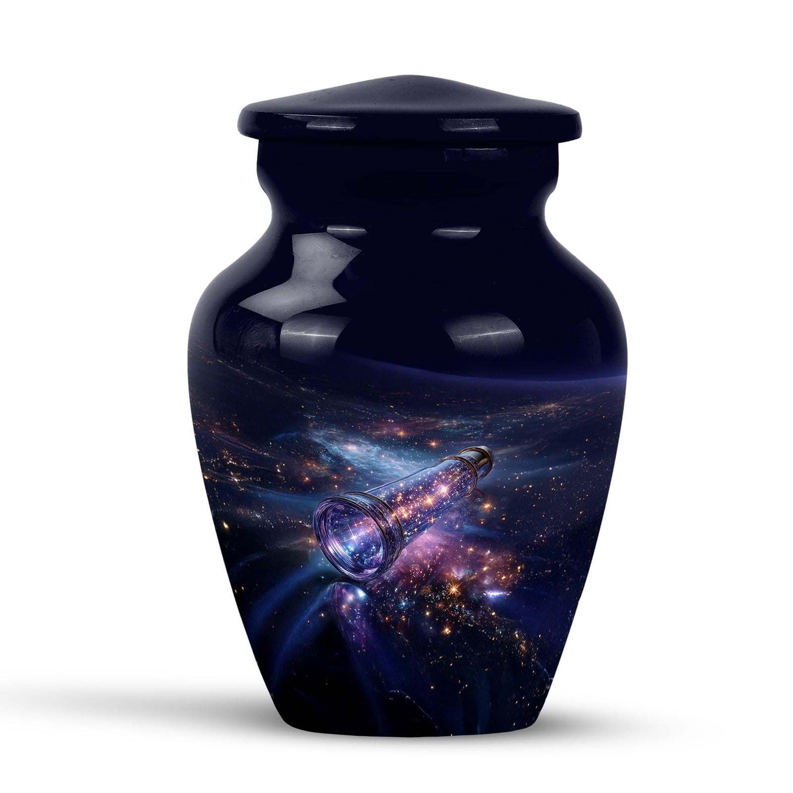 KARYLIZ Telescope Purple Space Funeral Keepsake Urns for Human Ashes ...