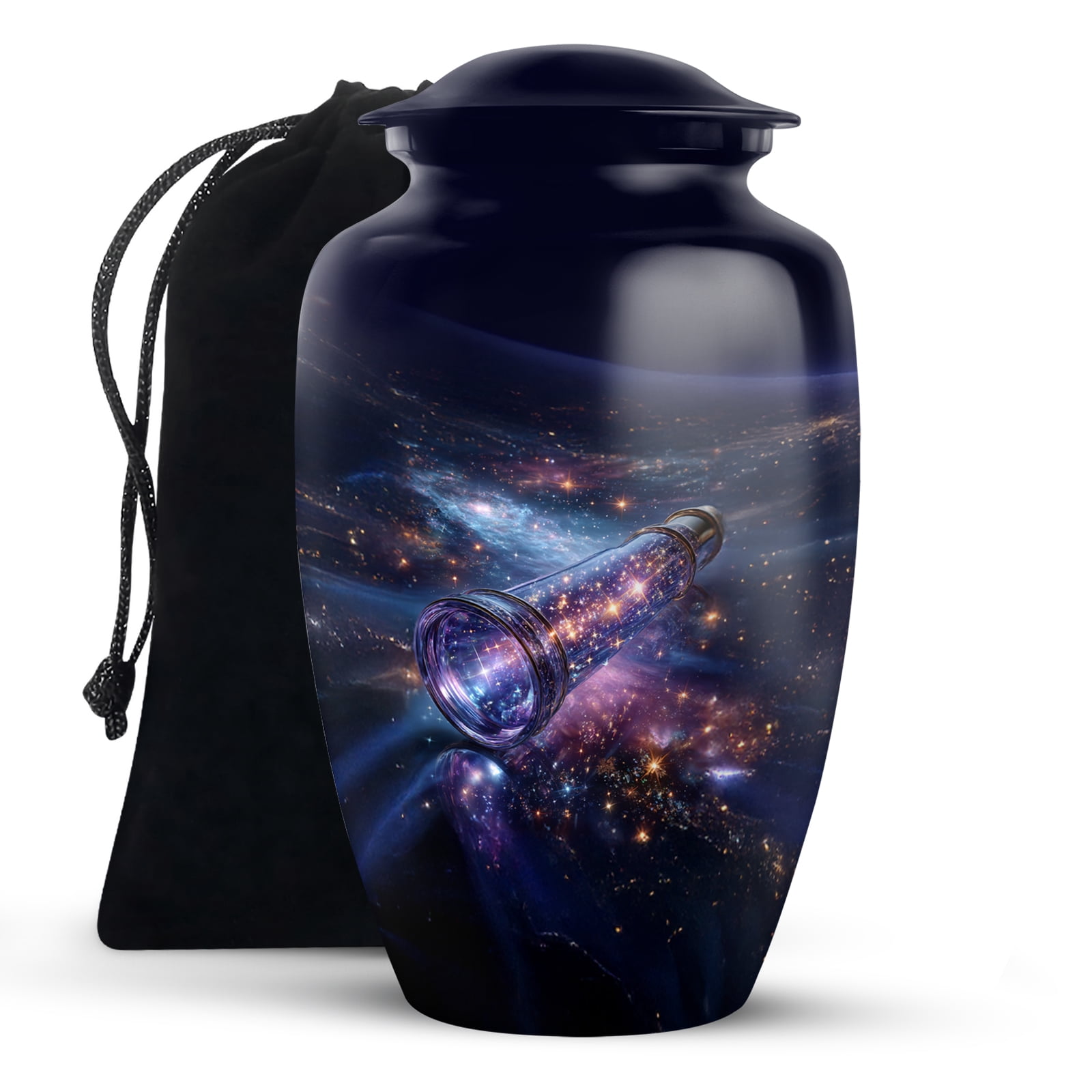 KARYLIZ Telescope Purple Space Funeral Urns for Human Ashes Adult Man ...