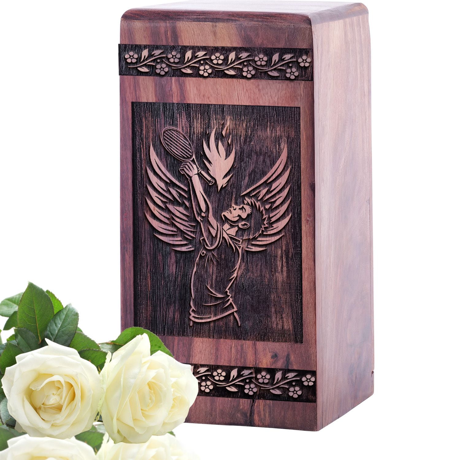 KARYLIZ Tennis Racket Wooden Urn For Ashes Adult Male - Cremation Boxes ...
