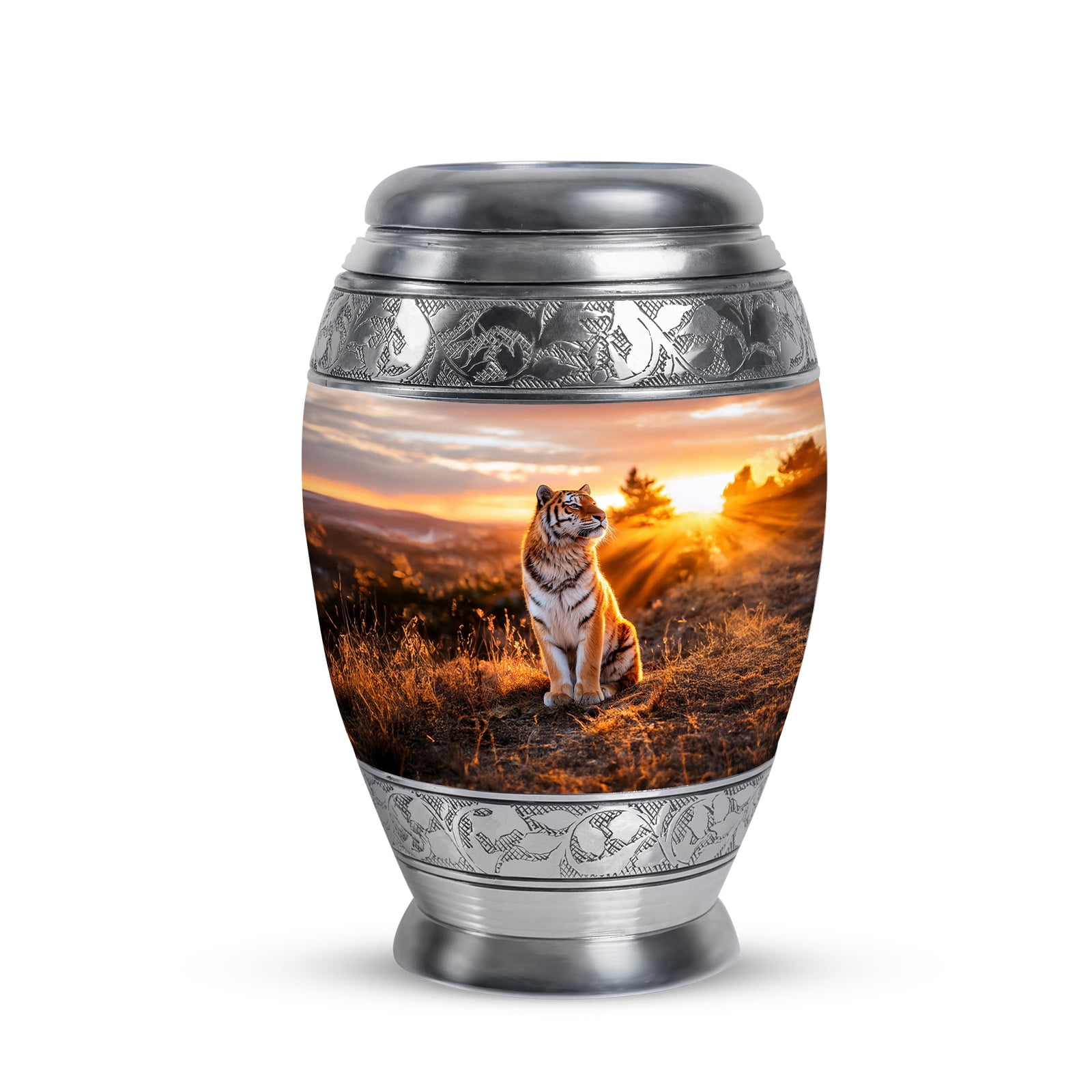 KARYLIZ Tiger Cremation Mini Keepsake Urns, Sunset Burial Urns for ...