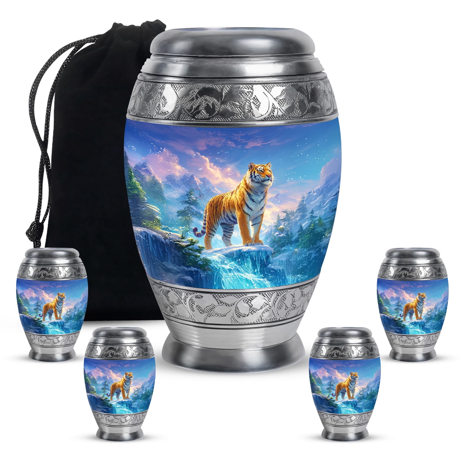 KARYLIZ Tiger Cremation Urn Human Ashes, Remembrance Urns for Human ...