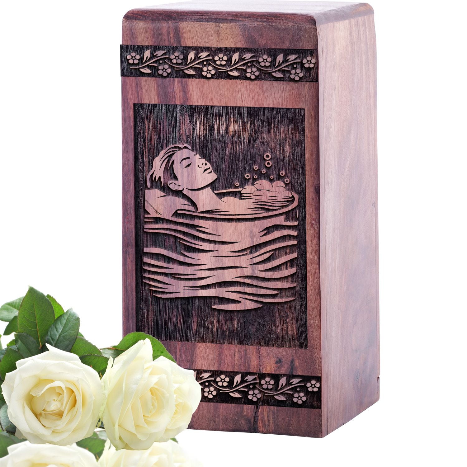 KARYLIZ Tranquil Lake Wooden Boxes - Urns For Human Ashes Adult Man ...