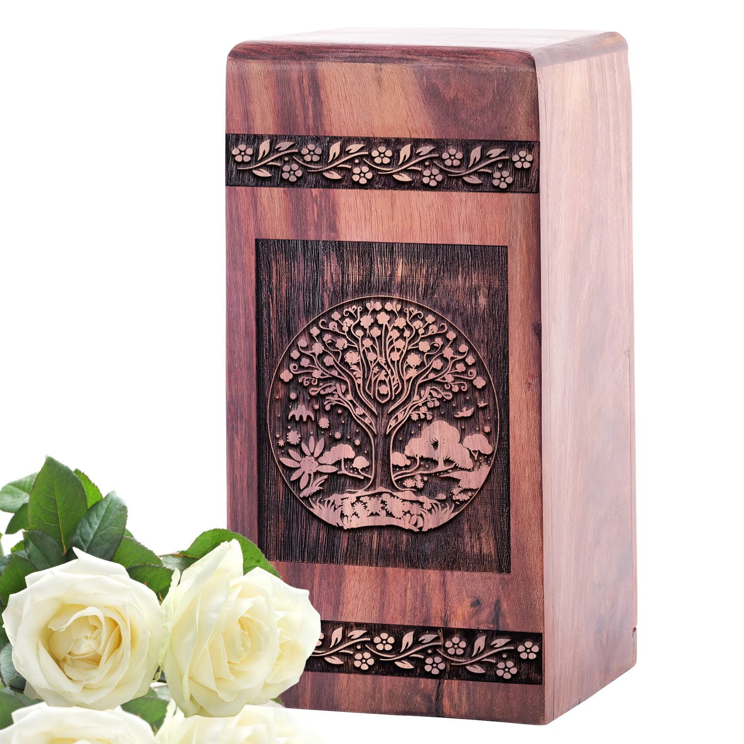 KARYLIZ Tree Of Life Wooden Urns For Ashes - Wooden Boxes - Cremation ...