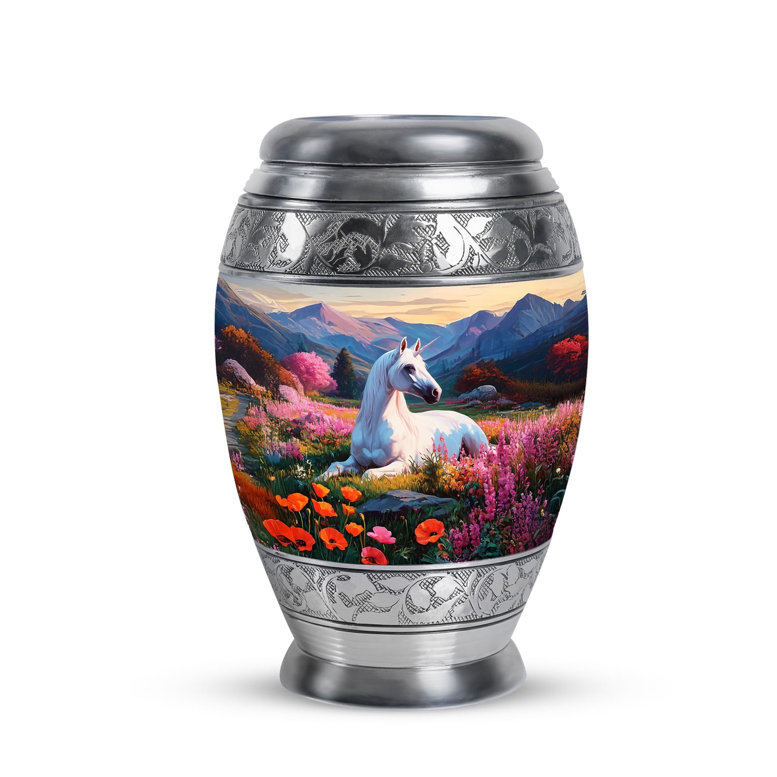 KARYLIZ Unicorn Burial Urns For Adult Human Ashes - Small Blue Urns For ...