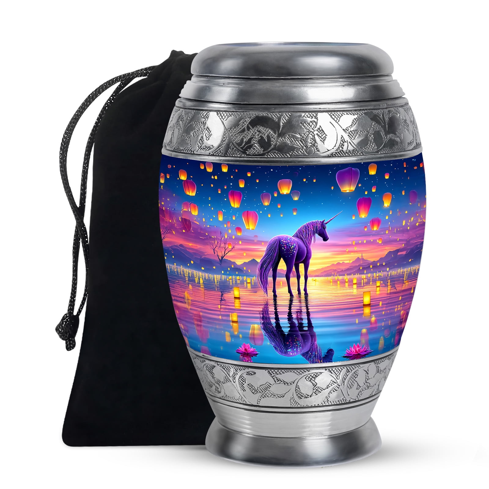 KARYLIZ Unicorn Urns For Human Ashes Adult Female, Blue Large Urns For ...