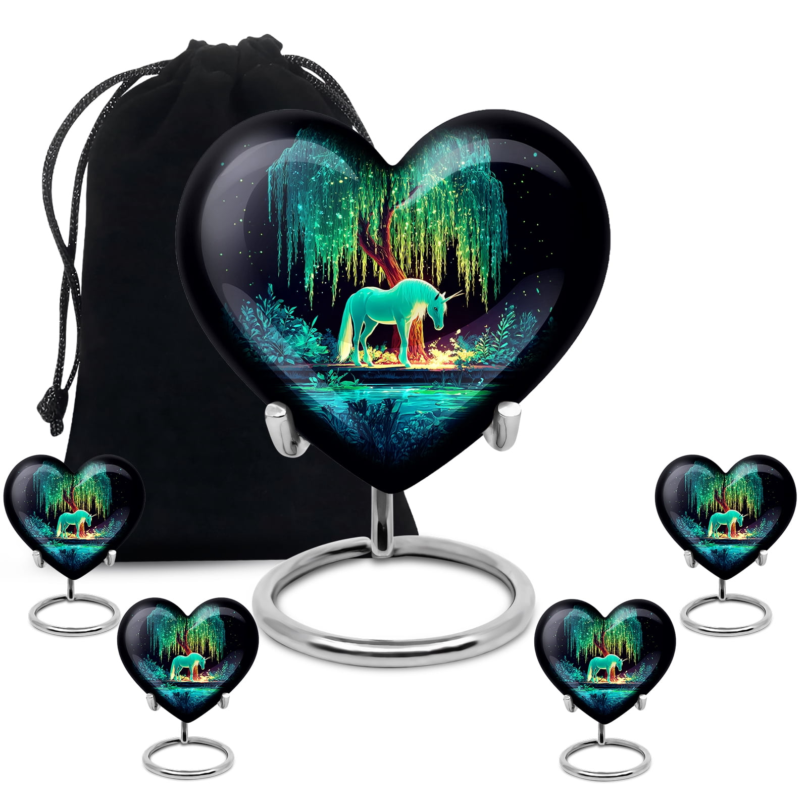 KARYLIZ Unicorn Urns For Human Ashes Adult Man - Heart Shaped Cremation ...