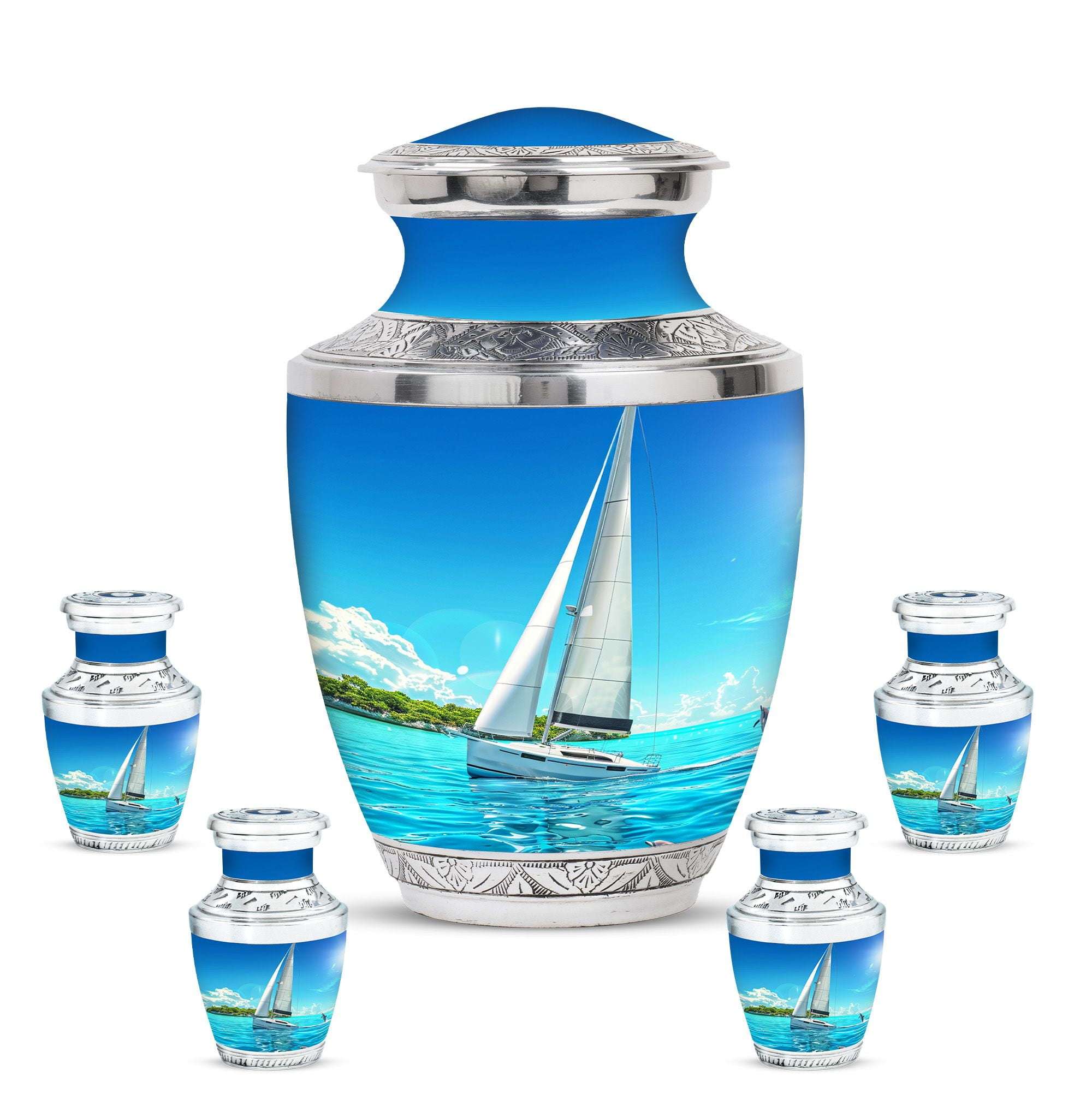KARYLIZ Urn For Ashes Adult Male Sail Boat - Urn for Ashes Adult Male ...