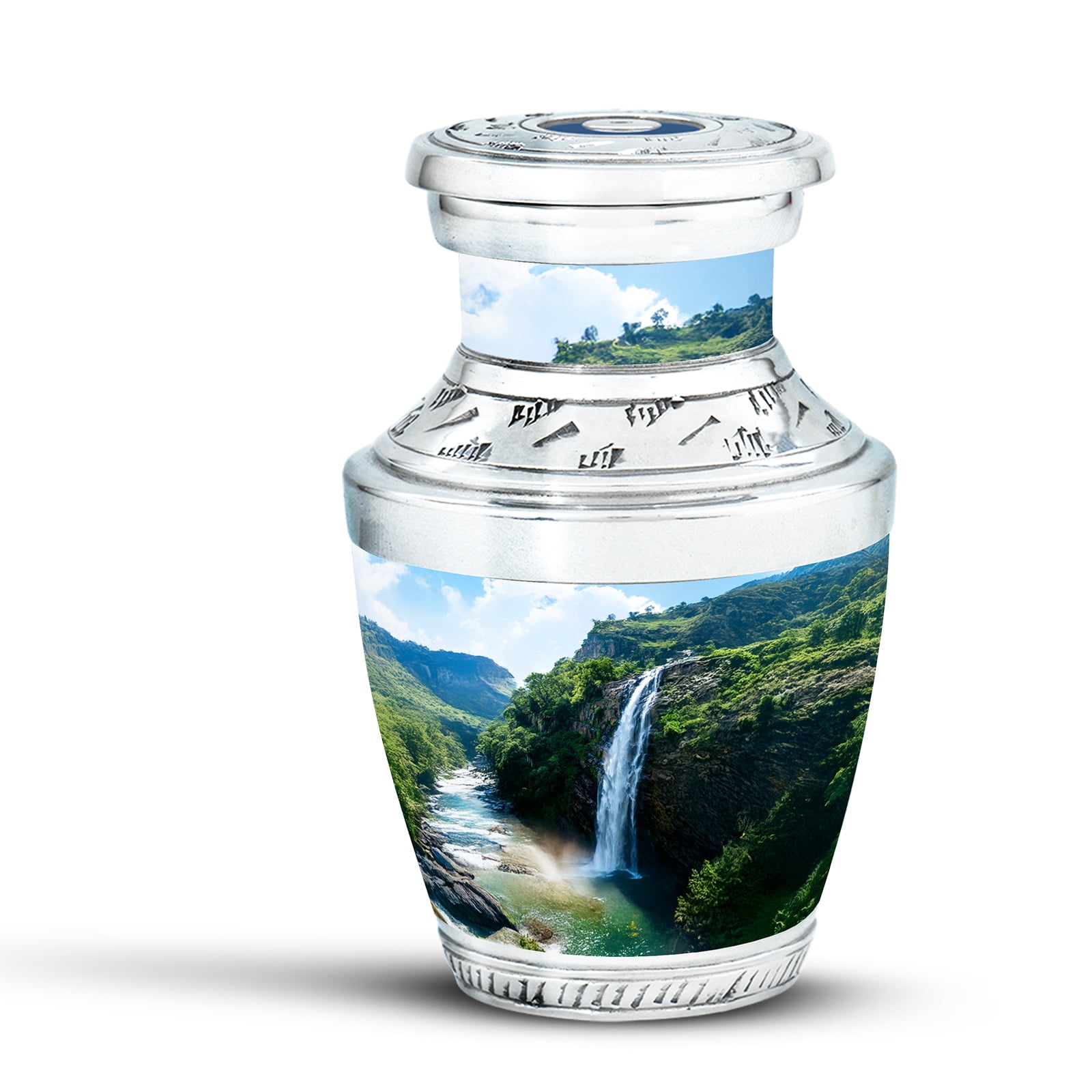 KARYLIZ Waterfall Burial Urns For Adult Human Ashes - Ocean Blue Urn ...