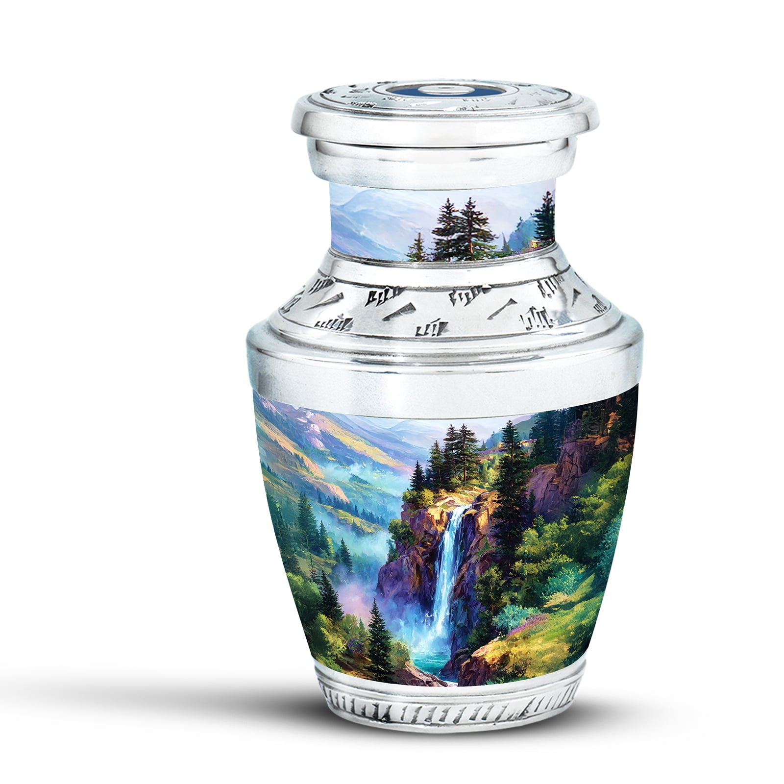 KARYLIZ Waterfall Urn For Ashes Adult Male - Glacier Blue Cremation ...