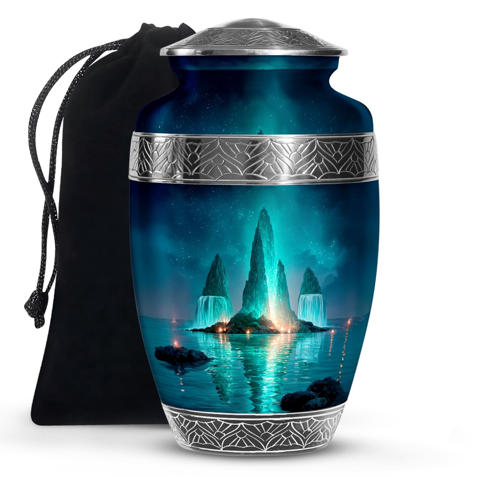 KARYLIZ Waterfall Urns For Human Ashes Adult Female - Deep Blue Urns ...