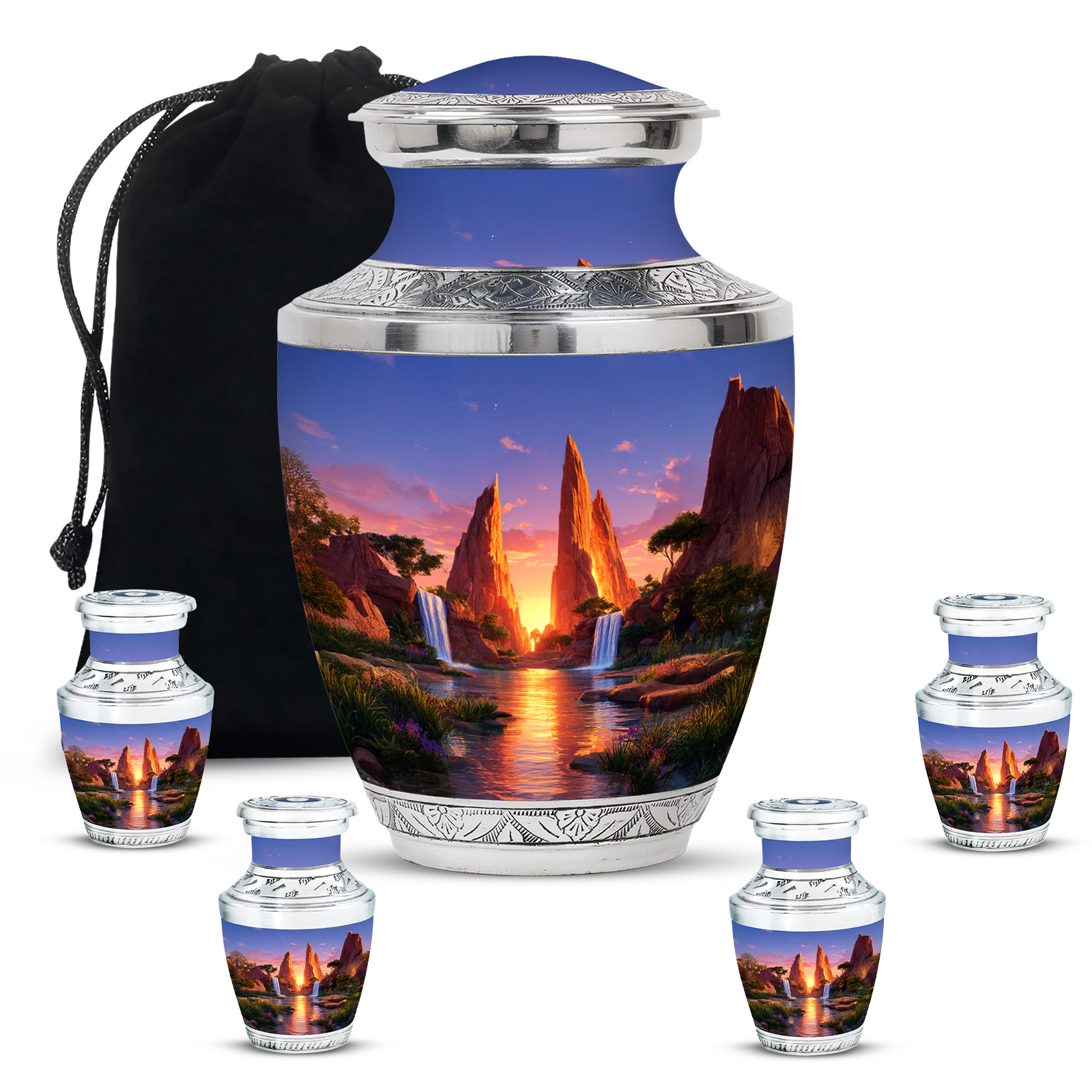 KARYLIZ Waterfall Urns For Human Ashes Adult Man - Lavender Funeral ...