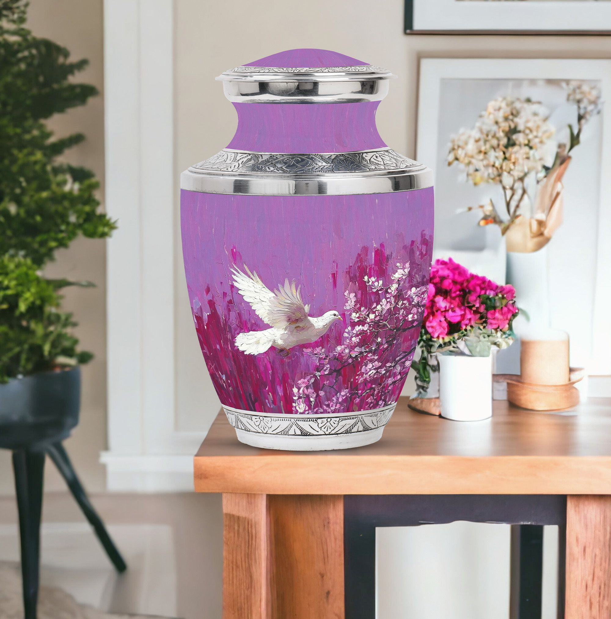 KARYLIZ White Dove Flying In Hand Mini Urns For Human Ashes Keepsake ...