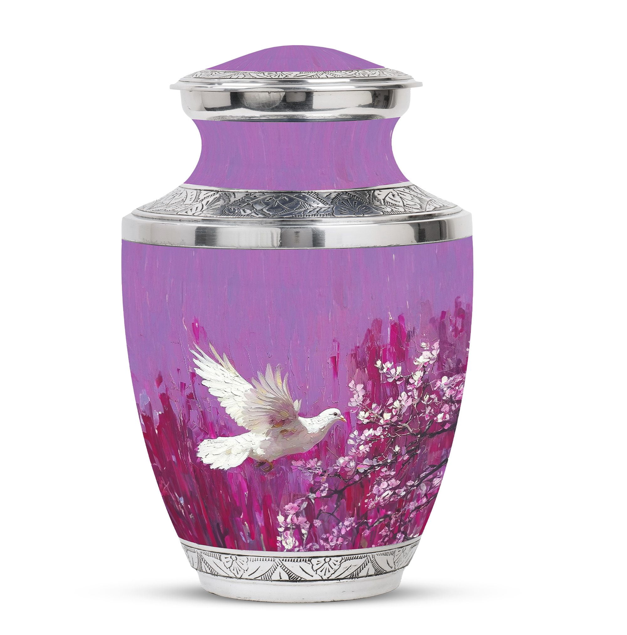 KARYLIZ White Dove On Purple Urns For Human Ashes Adult Female ...