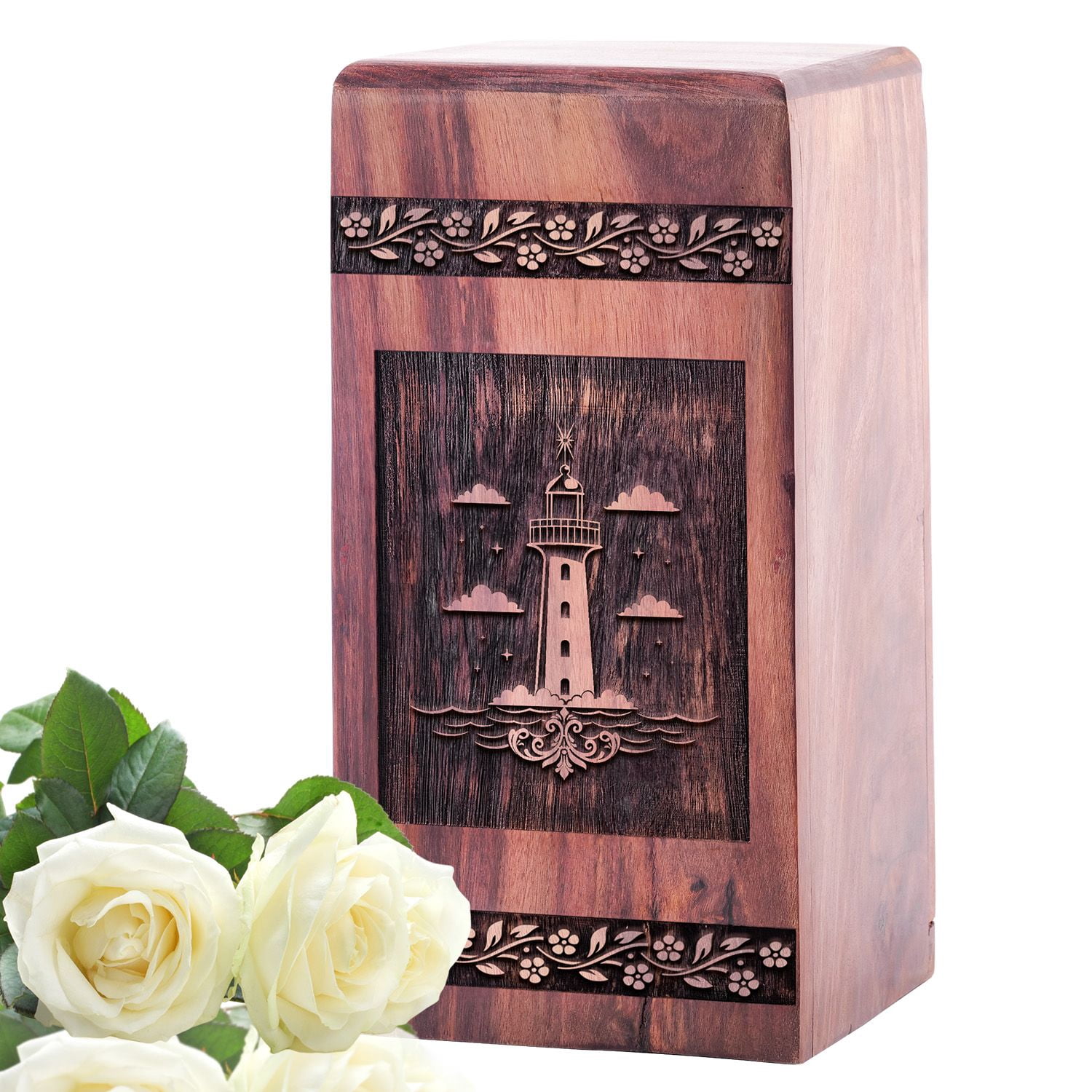 KARYLIZ Wooden Light House Urns For Men, Small Keepsake Cremation Urns ...