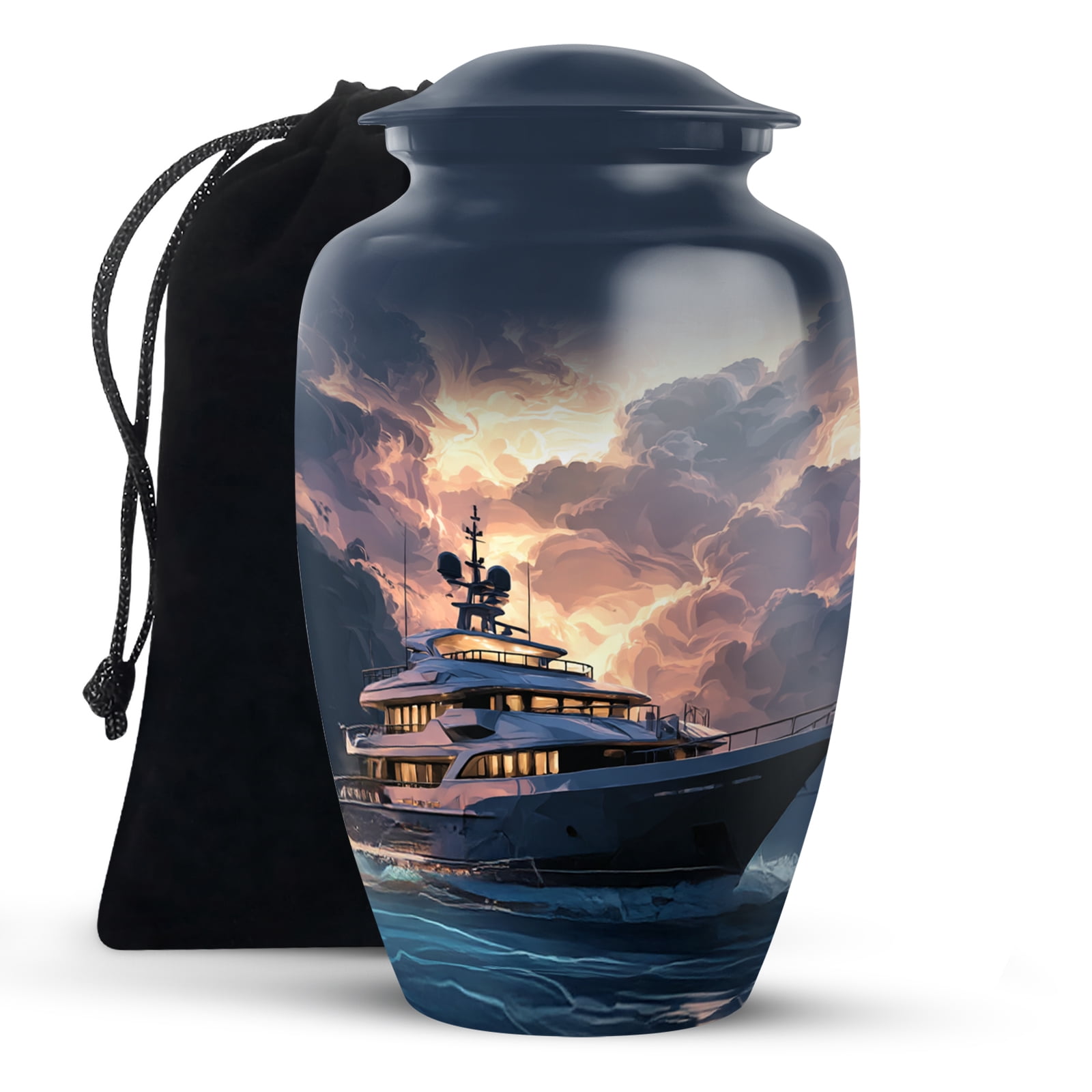 KARYLIZ Yacht Urns - Sunset Ocean Cremation Urn for Women - Burial ...
